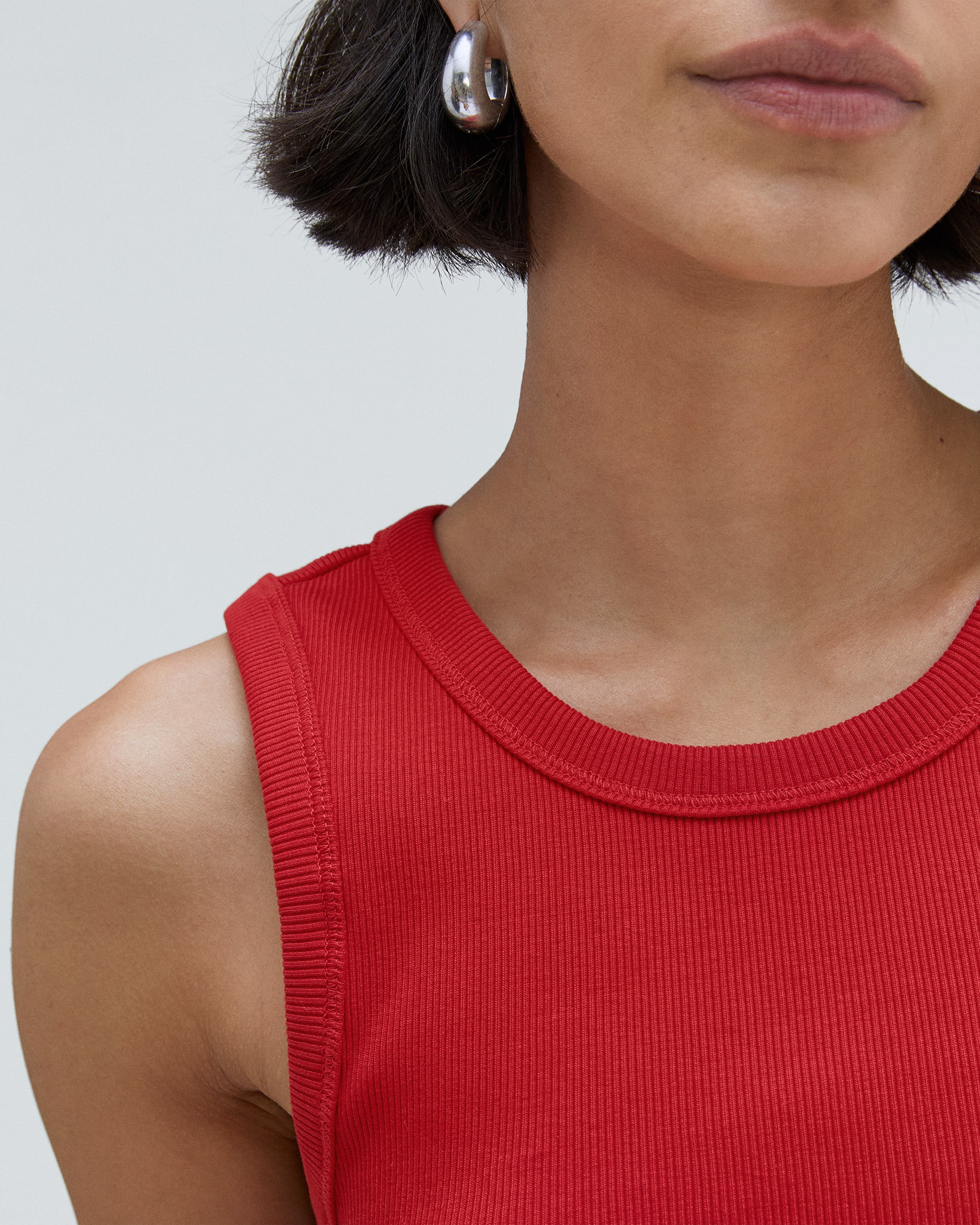 The Ribbed Cutout Tank Ruby – Everlane