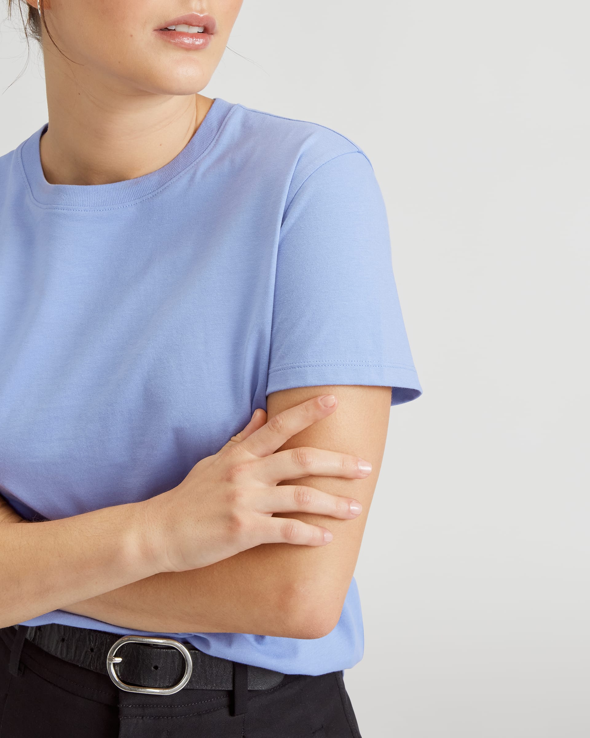 The Organic Cotton Box-Cut Tee Cornflower Blue – Everlane