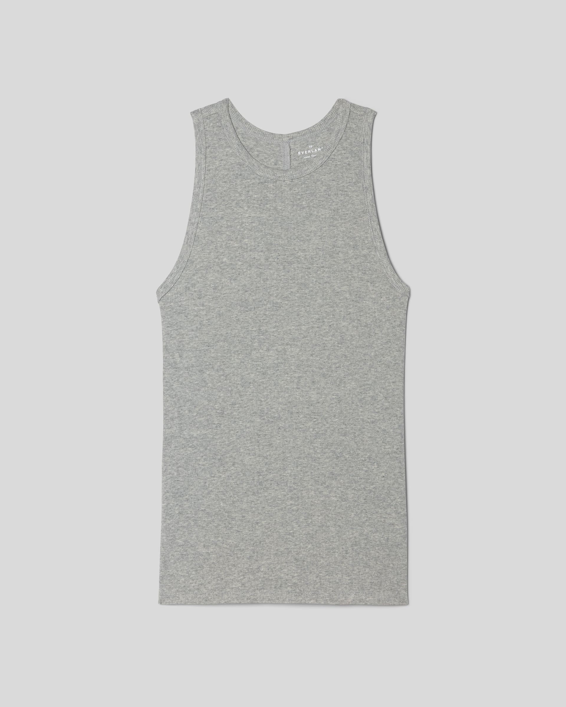 The Supima® Micro Rib Racerback Tank Heathered Grey Everlane