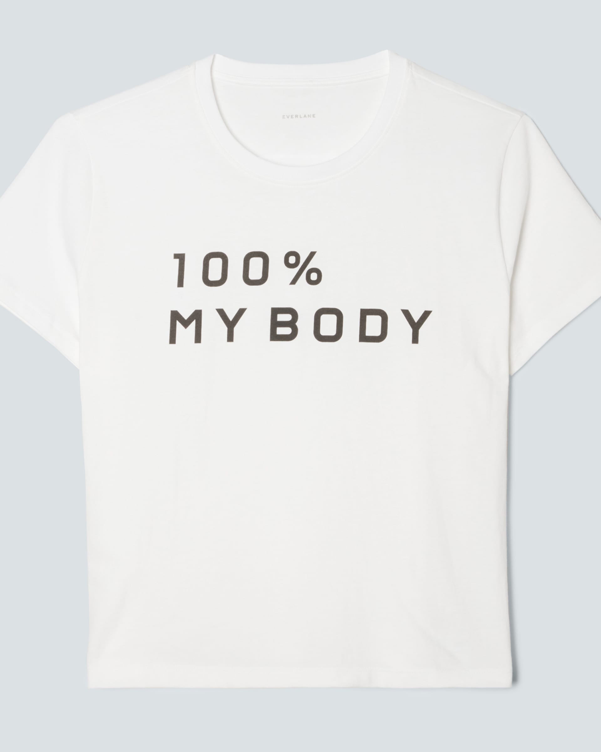 The 100% My Body Box-Cut Tee White – Everlane