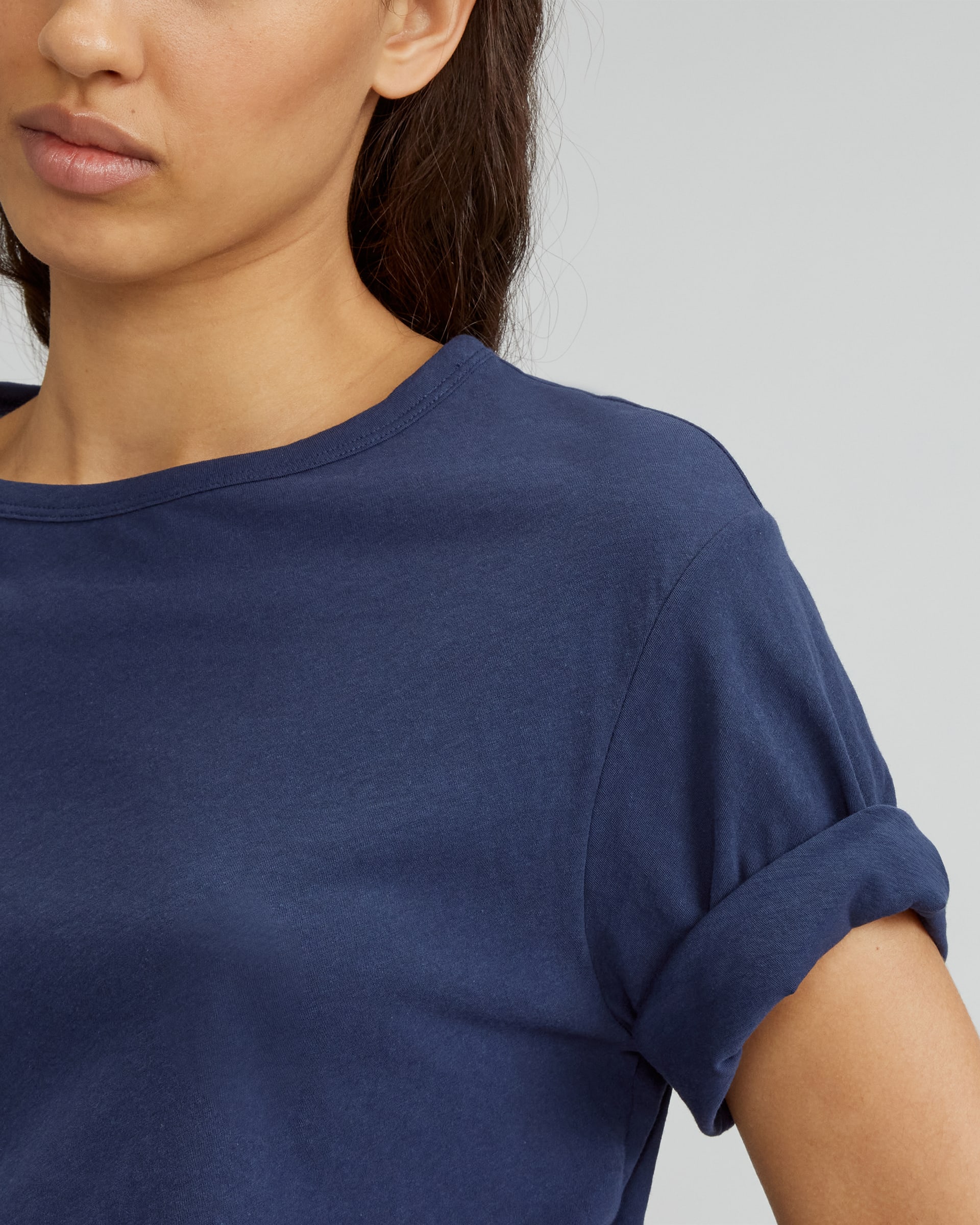 The Air Oversized Crew Tee Navy – Everlane