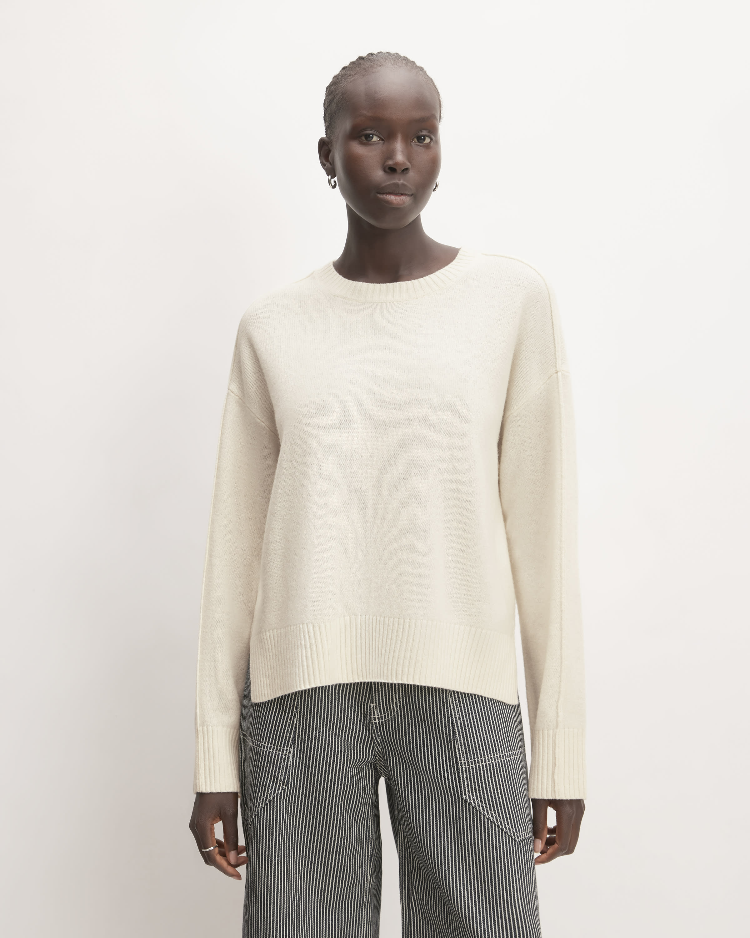 The Good Merino Wool Crewneck Sweater Bone – Everlane