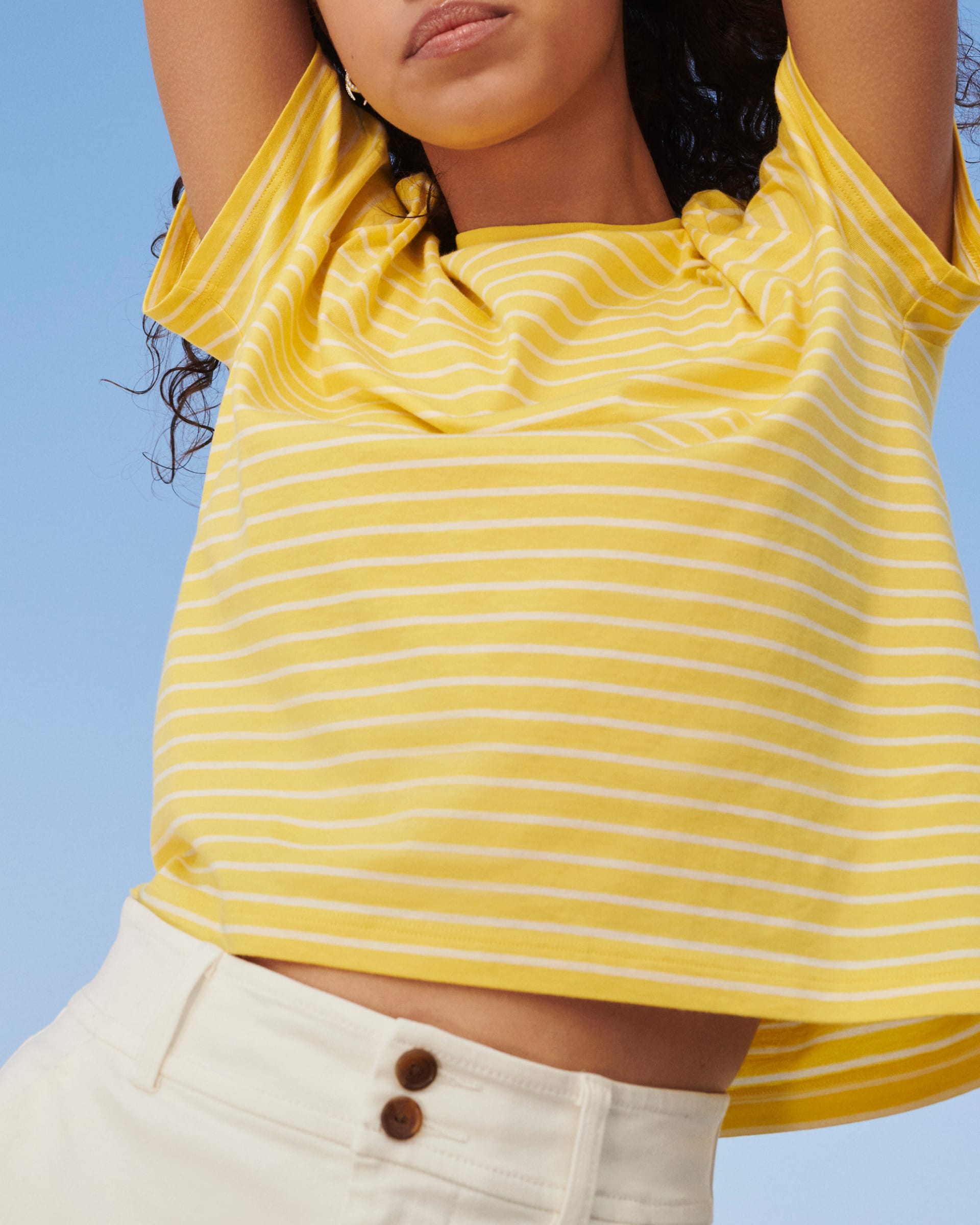 The Organic Cotton Box-Cut Tee Acacia / Tan – Everlane