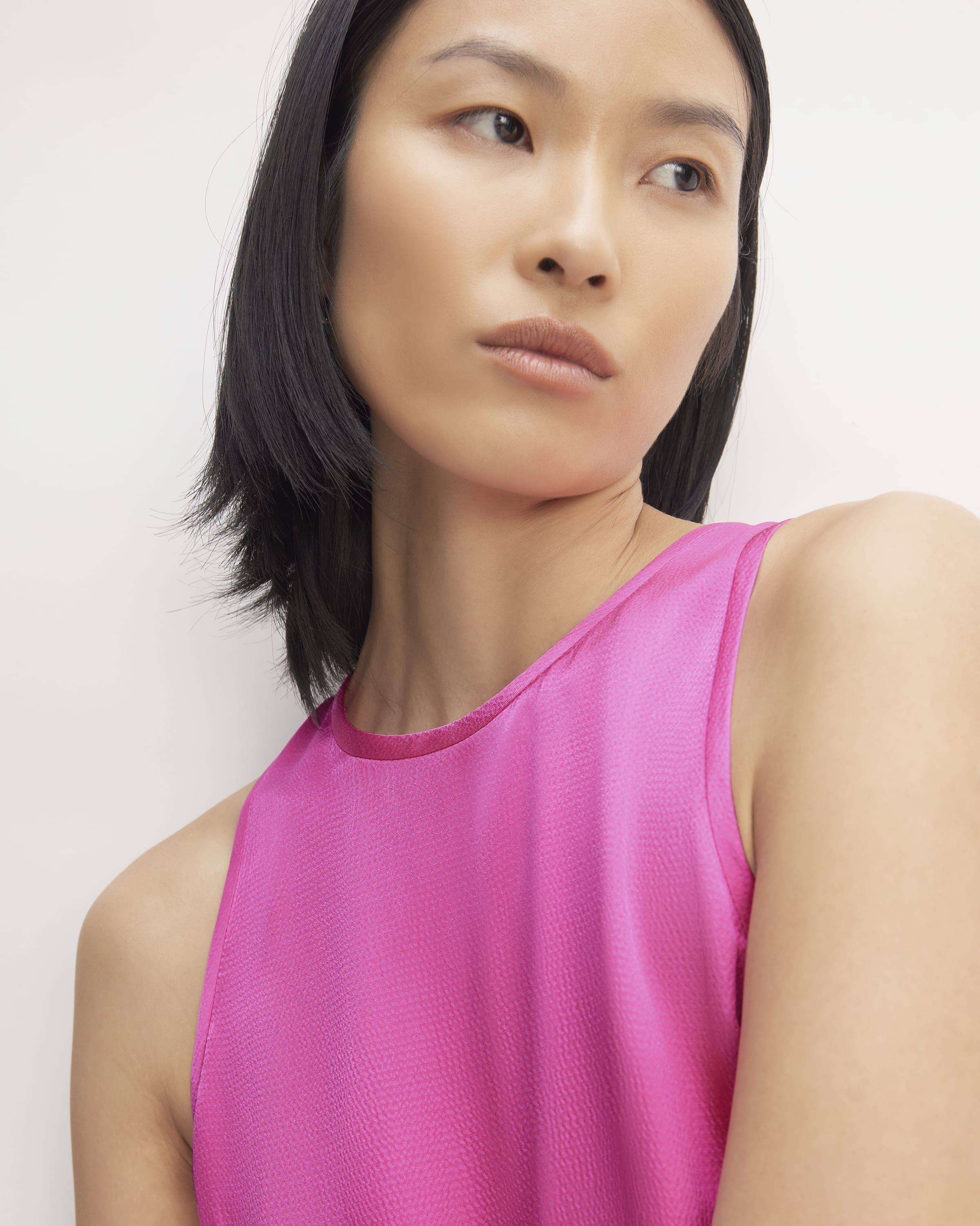 The Satin Racerback Slip Dress Fuchsia Pink – Everlane