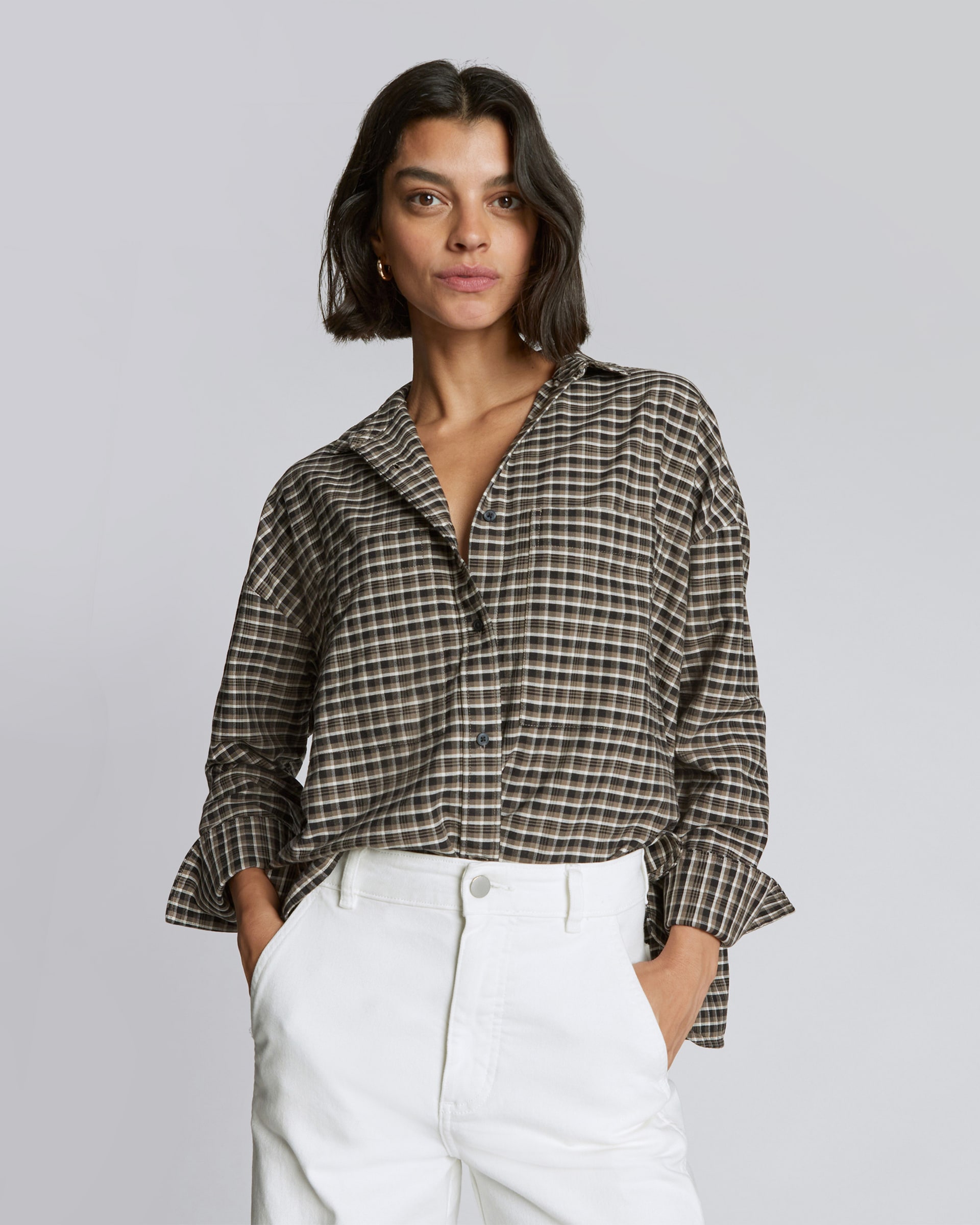 The Boxy Oxford Falcon Mini Plaid – Everlane