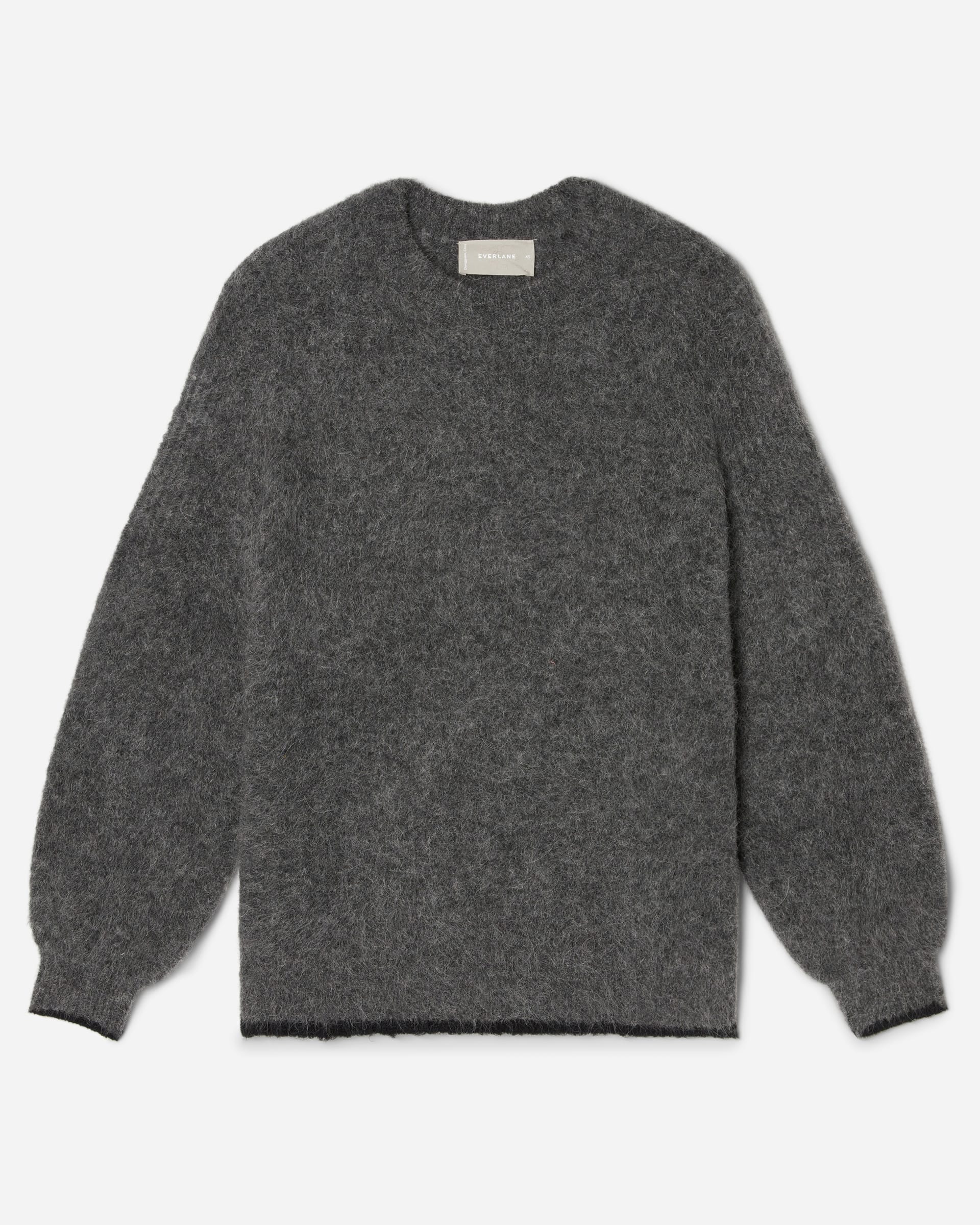 The SuperFuzz Alpaca Oversized Crew Heathered Charcoal – Everlane