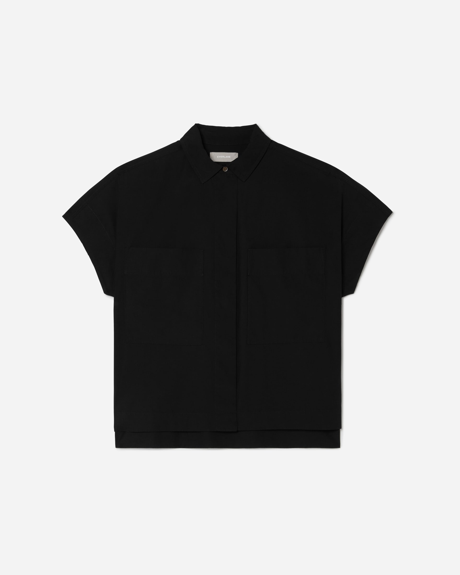 The Short-Sleeve Box Shirt Black – Everlane