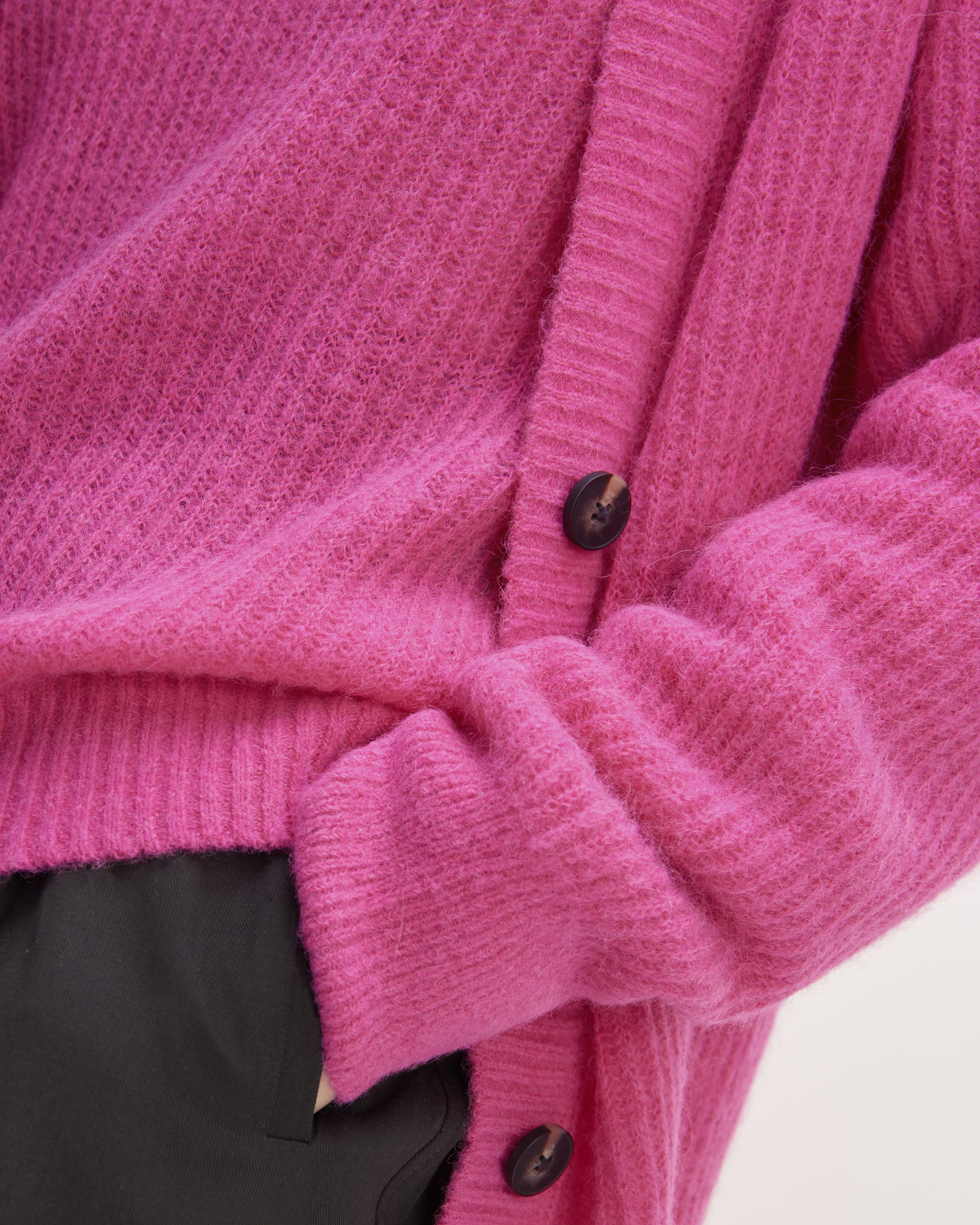 The Alpaca Oversized Cardigan Fuchsia Pink – Everlane