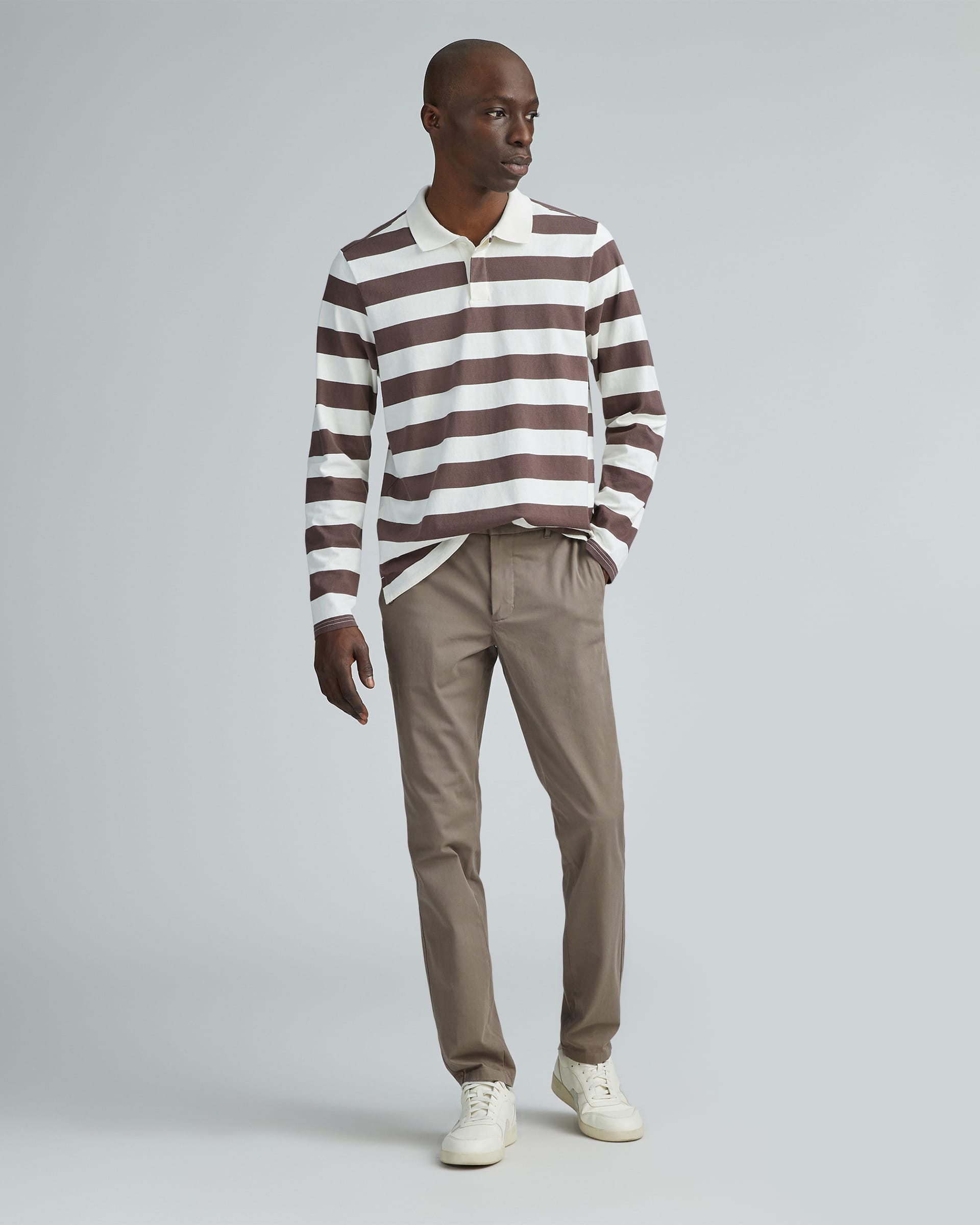 The Premium-Weight Rugby Shirt Chocolate Brown / Canvas Tan – Everlane