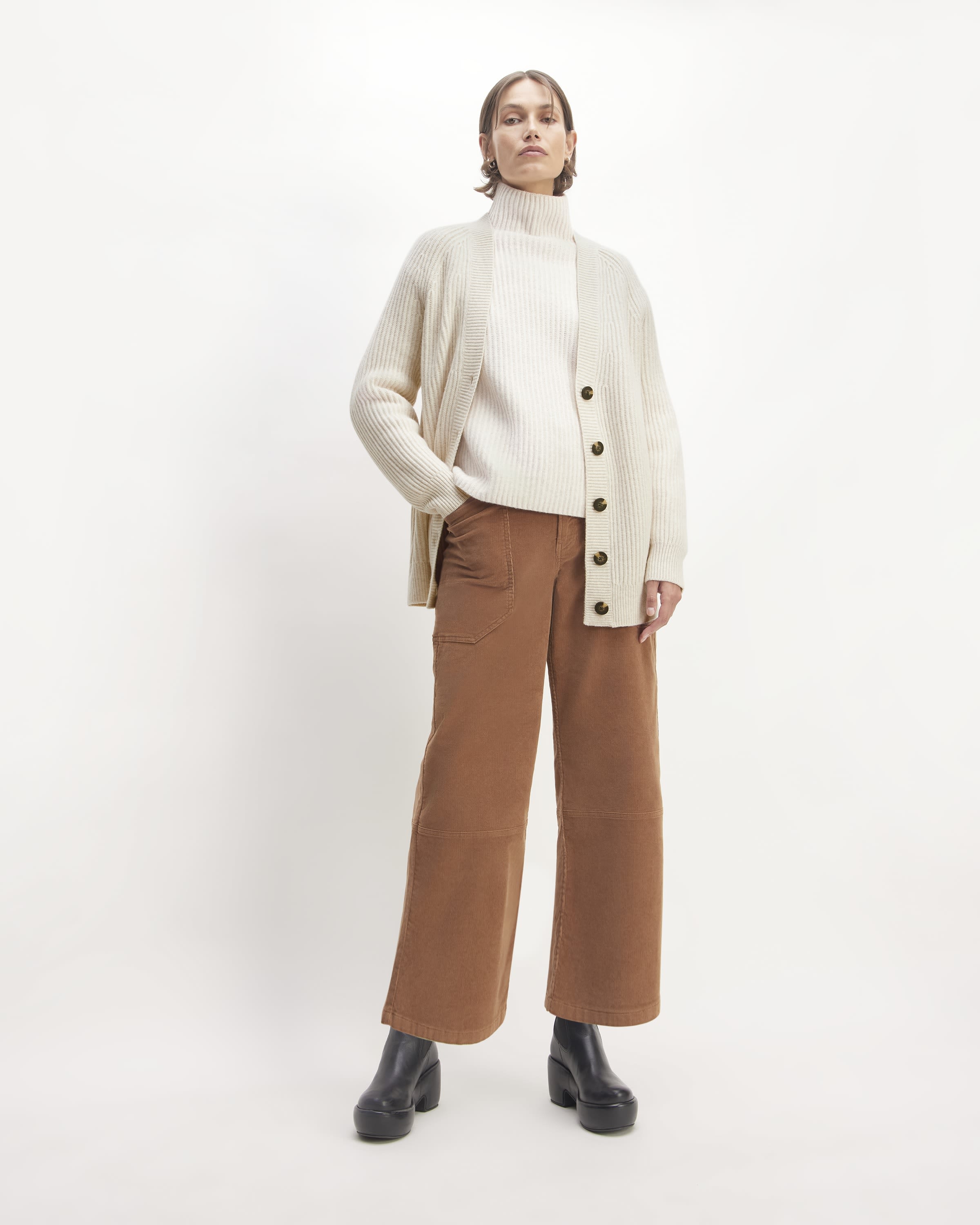 The Felted Merino Cocoon Cardigan Heathered Oat – Everlane