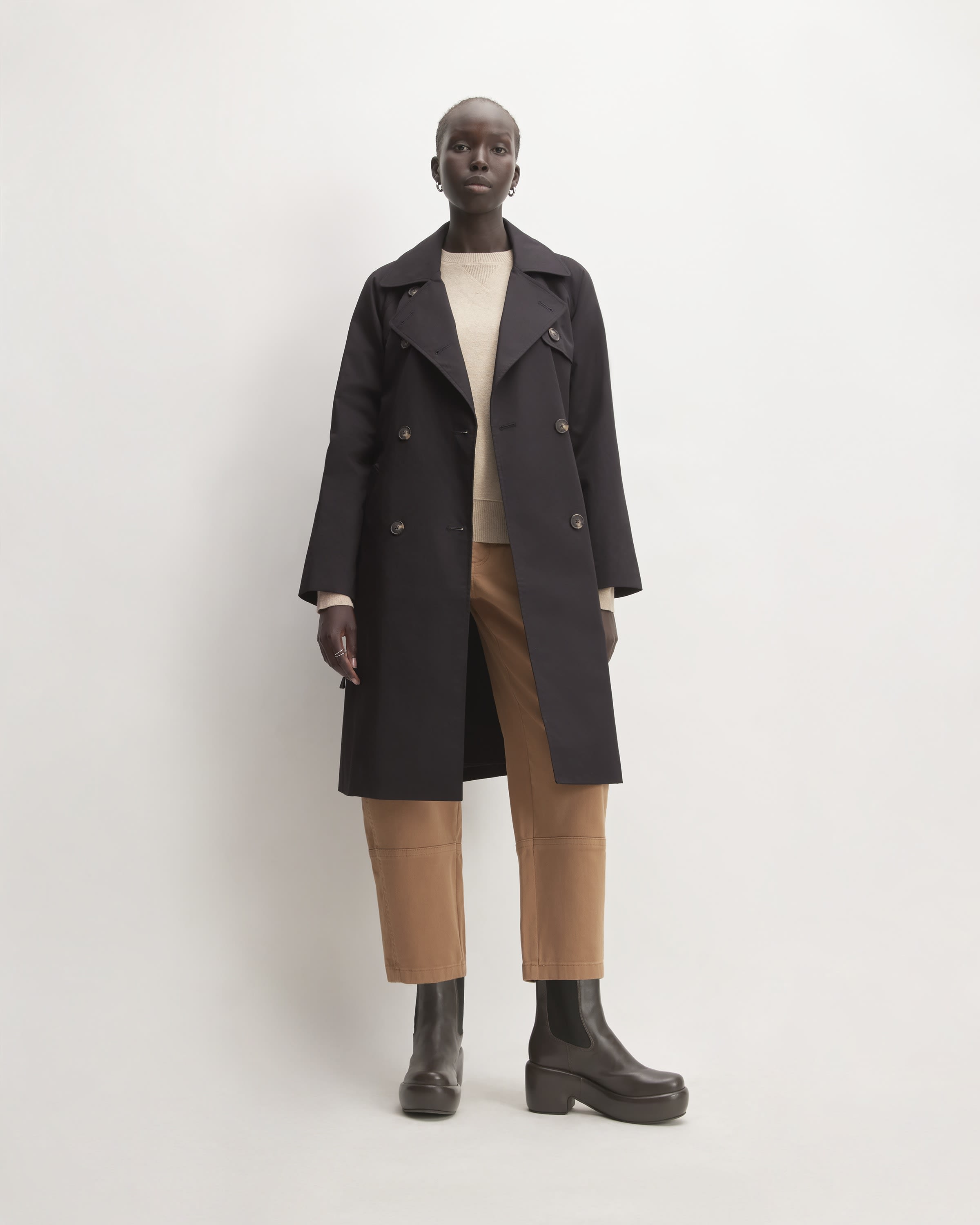 The Cotton Modern Trench Coat Black – Everlane