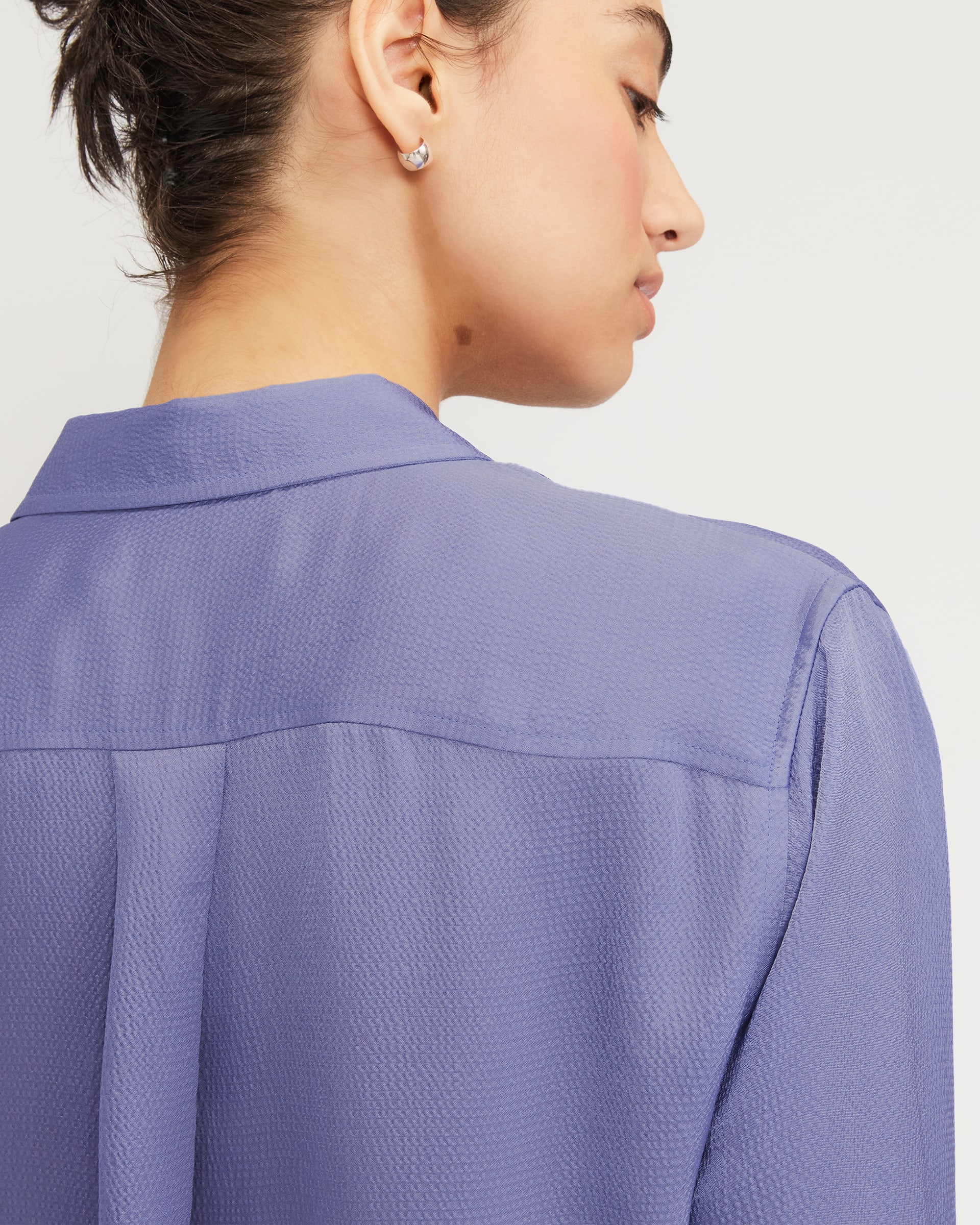 The Satin Relaxed Shirt Cornflower Blue – Everlane