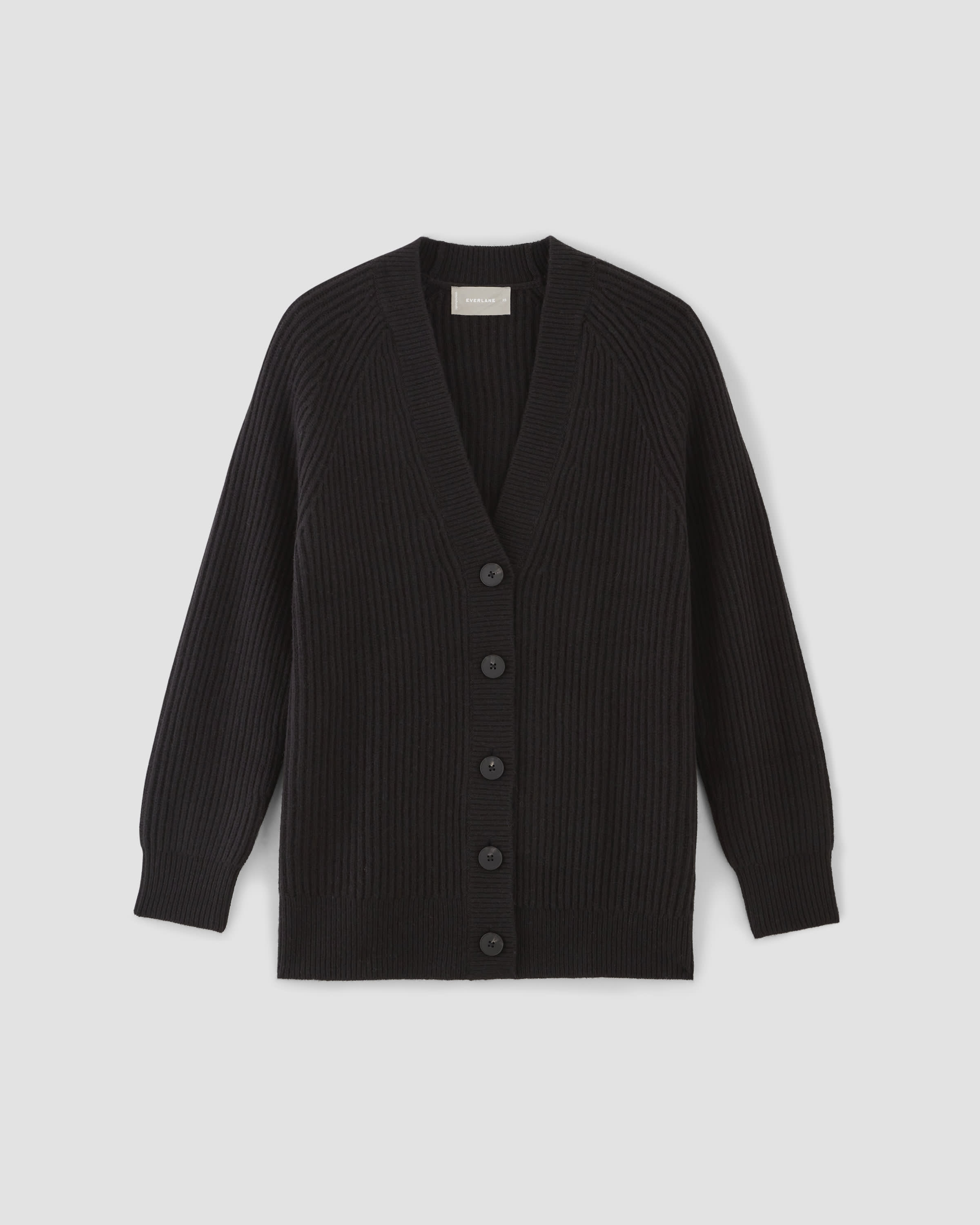 The Felted Merino Cocoon Cardigan Black – Everlane