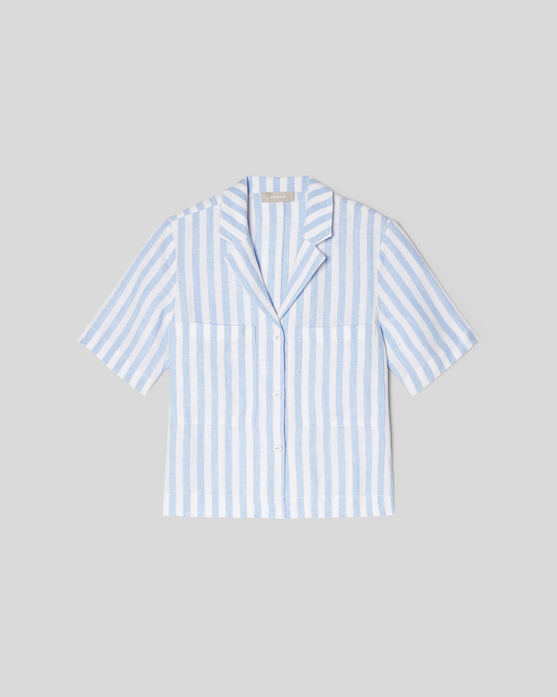 The Linen Workwear Shirt Blue / White – Everlane