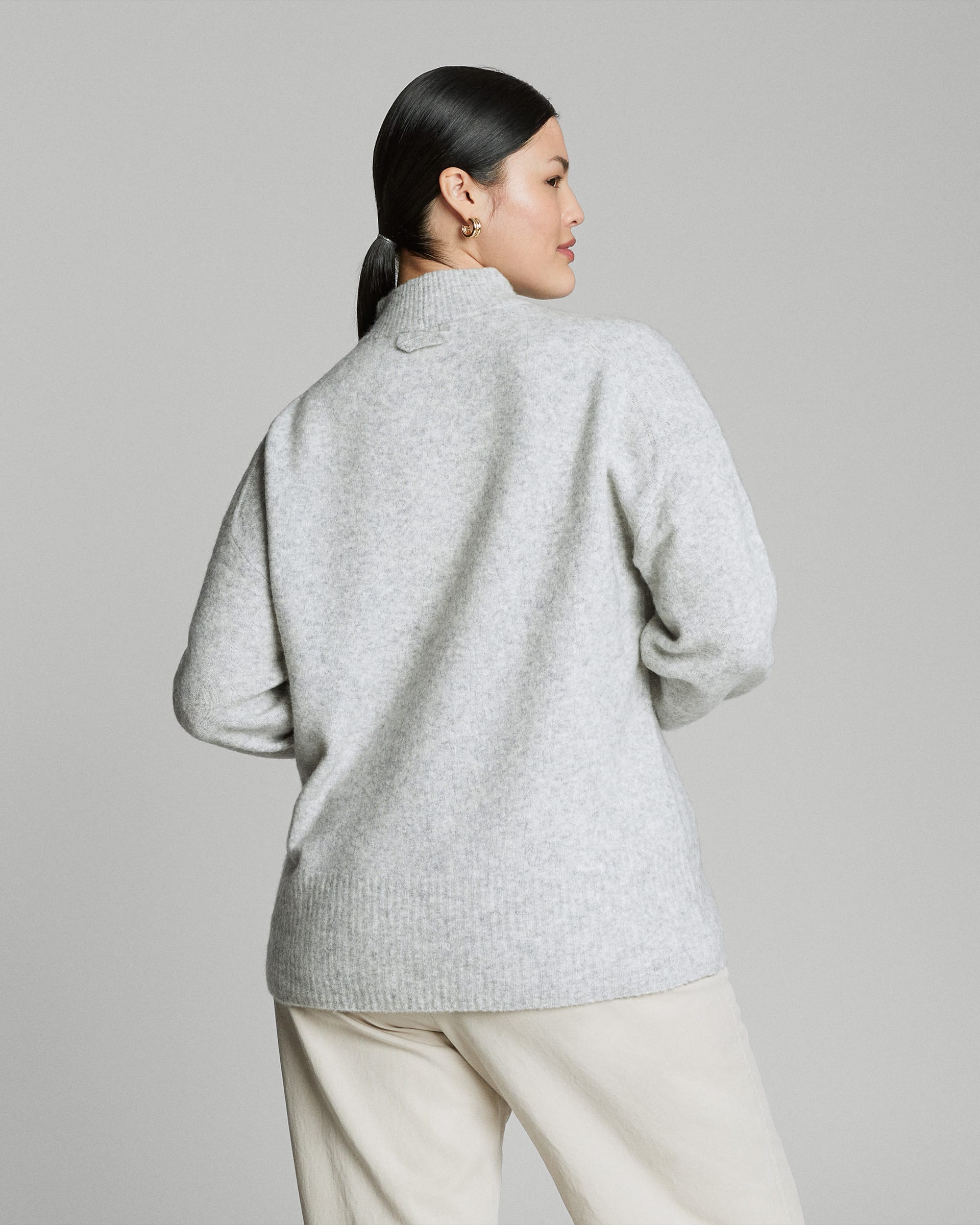 The Cozy-Stretch Pullover Heathered Grey – Everlane