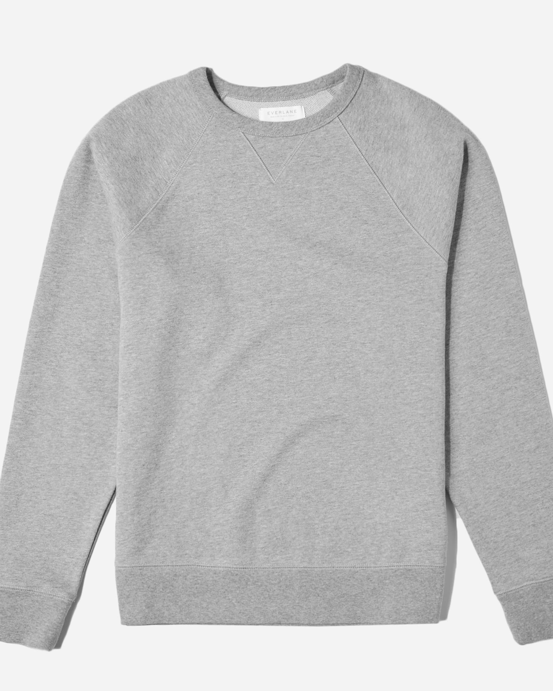 The Unisex French Terry Crew Heathered Grey – Everlane