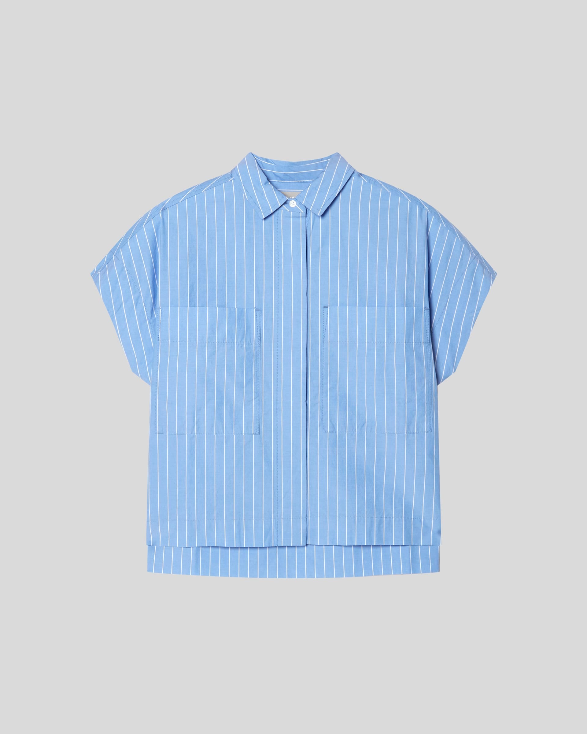 The Short-Sleeve Box Shirt Mariner Blue / White – Everlane