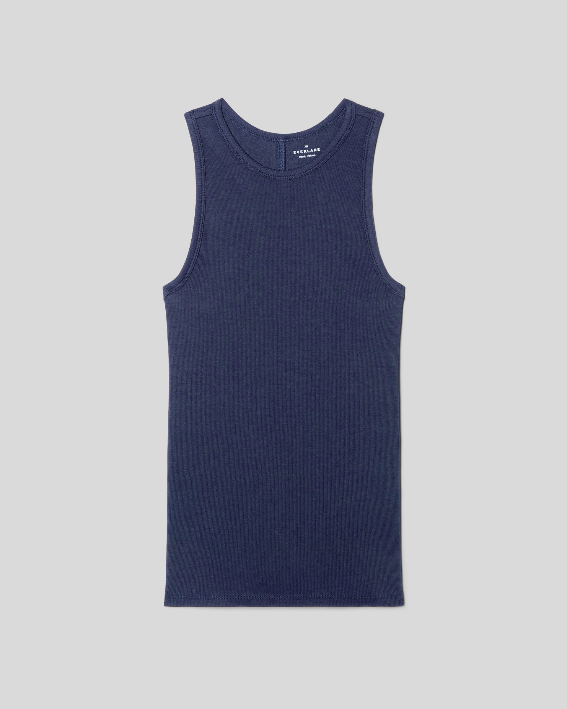 The Supima® Micro-Rib Racerback Tank Navy – Everlane