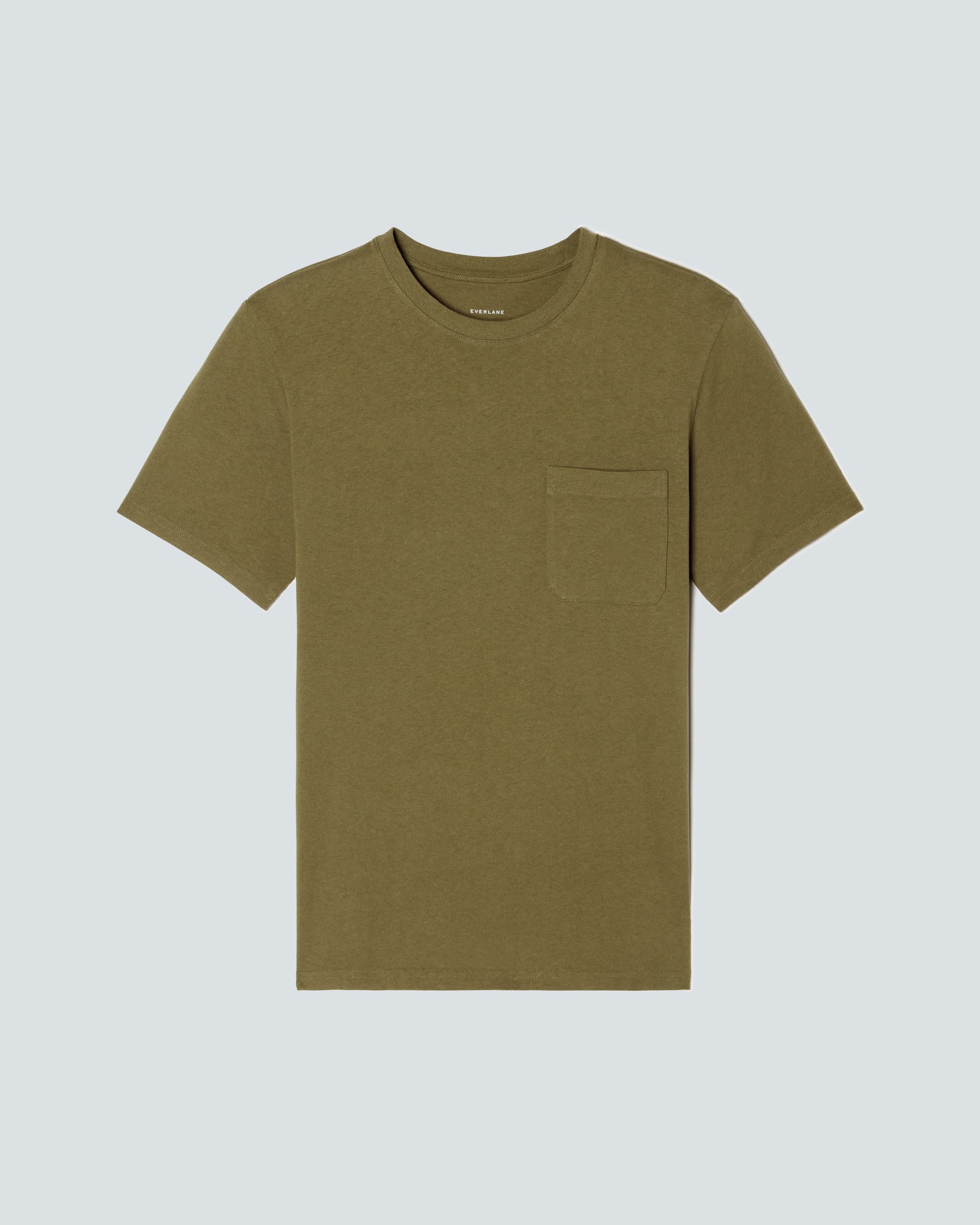 The Premium-Weight Pocket Tee | Uniform Olive – Everlane