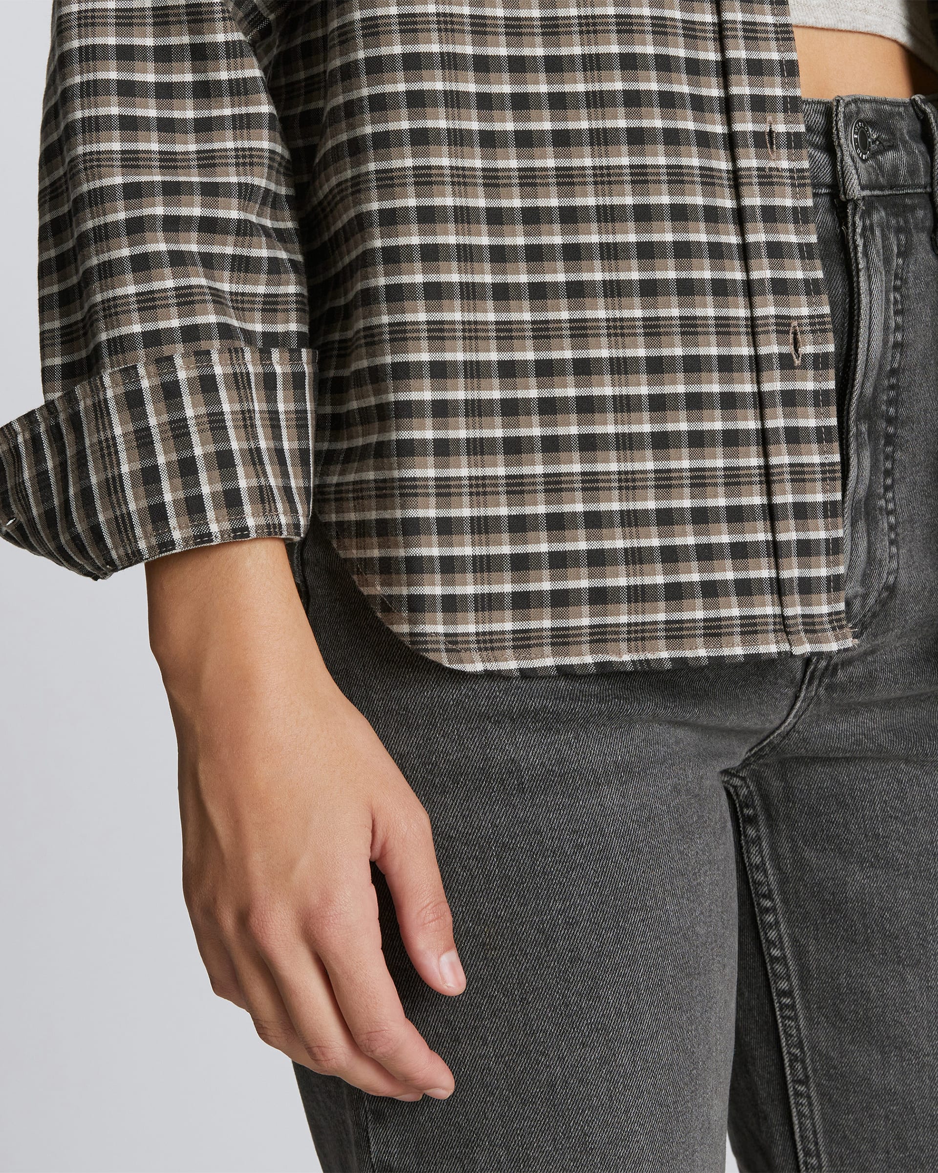The Relaxed Oxford Shirt Falcon Mini Plaid – Everlane