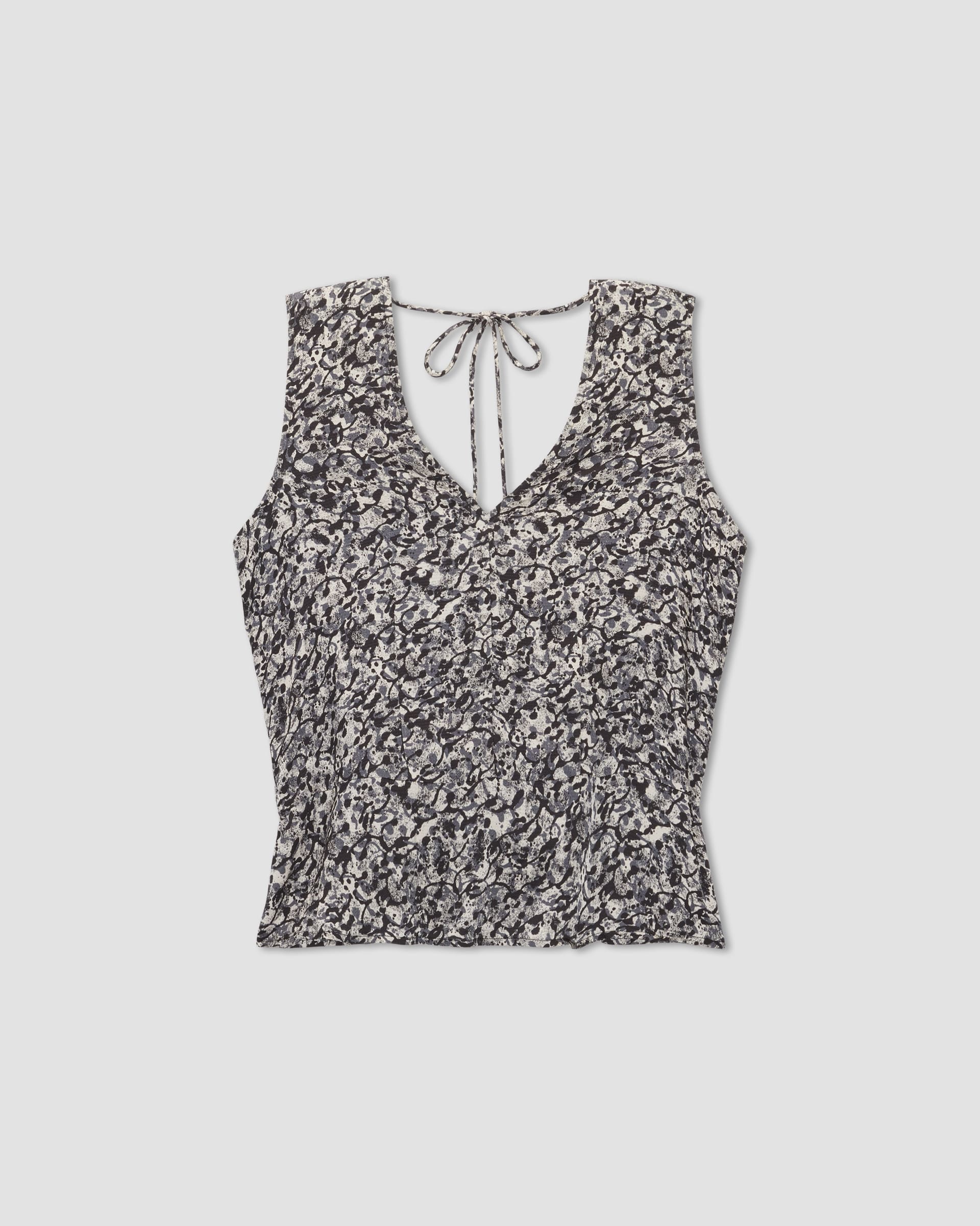 The Satin V-Neck Top Splatter – Everlane