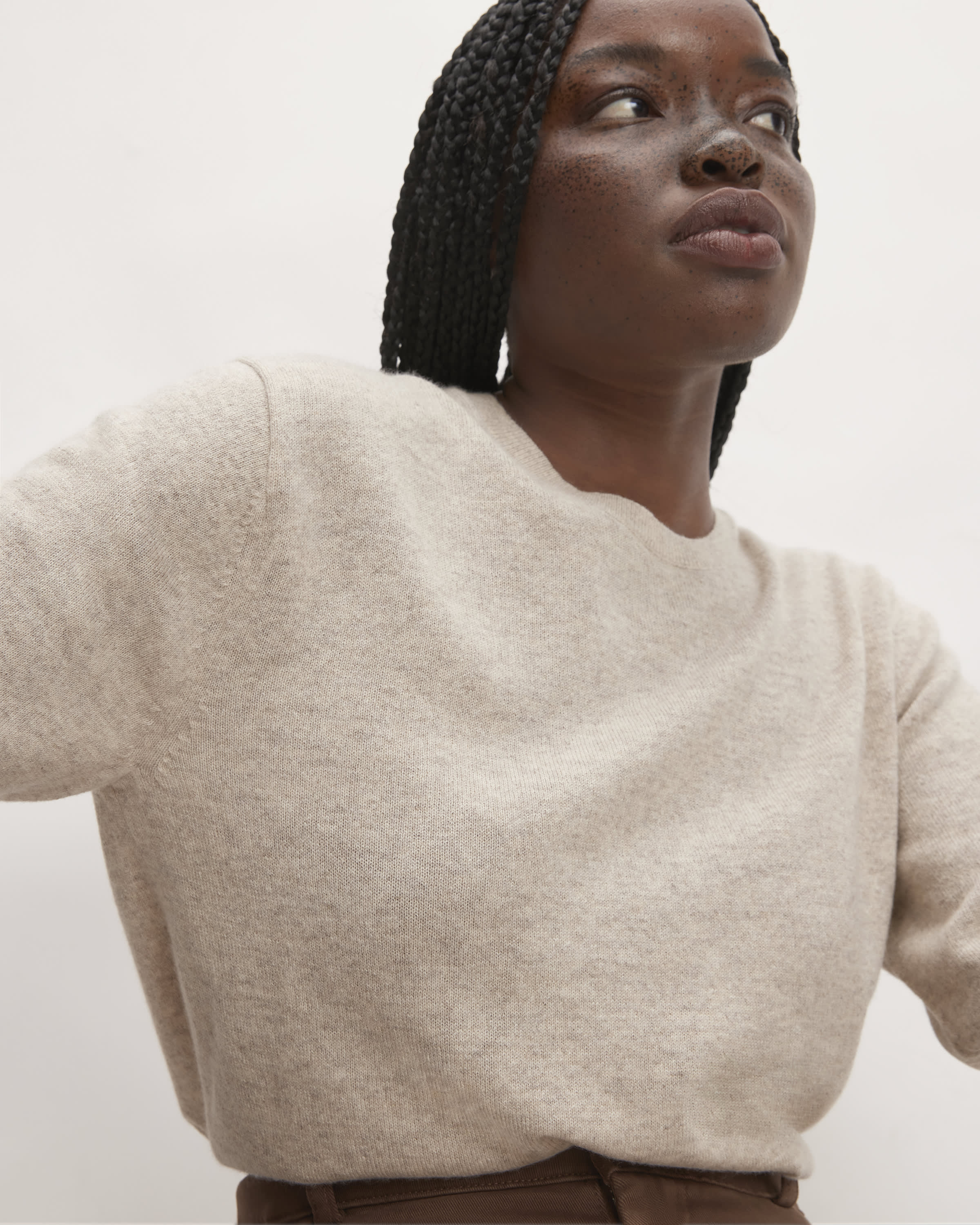 The Cashmere Classic Crew Sweater Canvas – Everlane