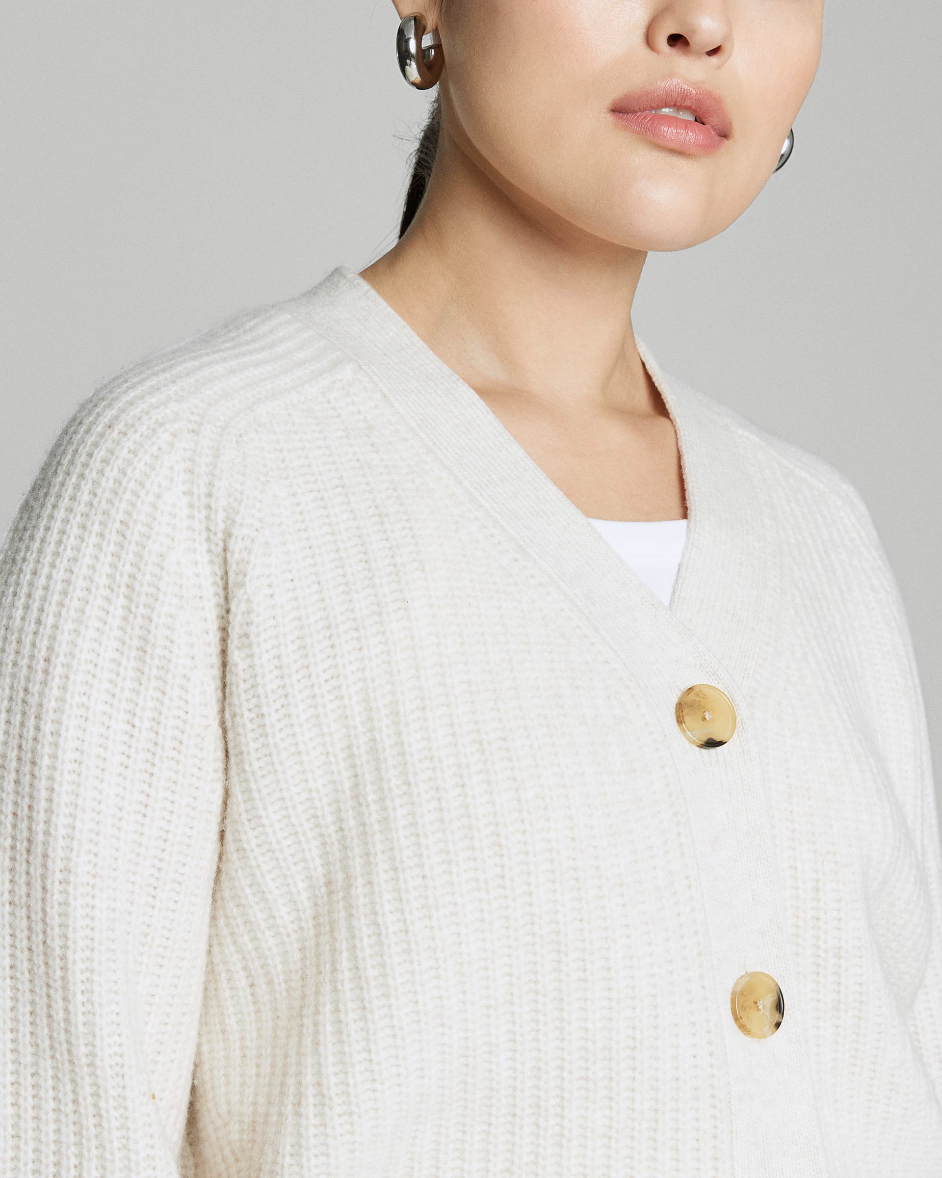 The Felted Merino Cardigan Heathered Oat – Everlane