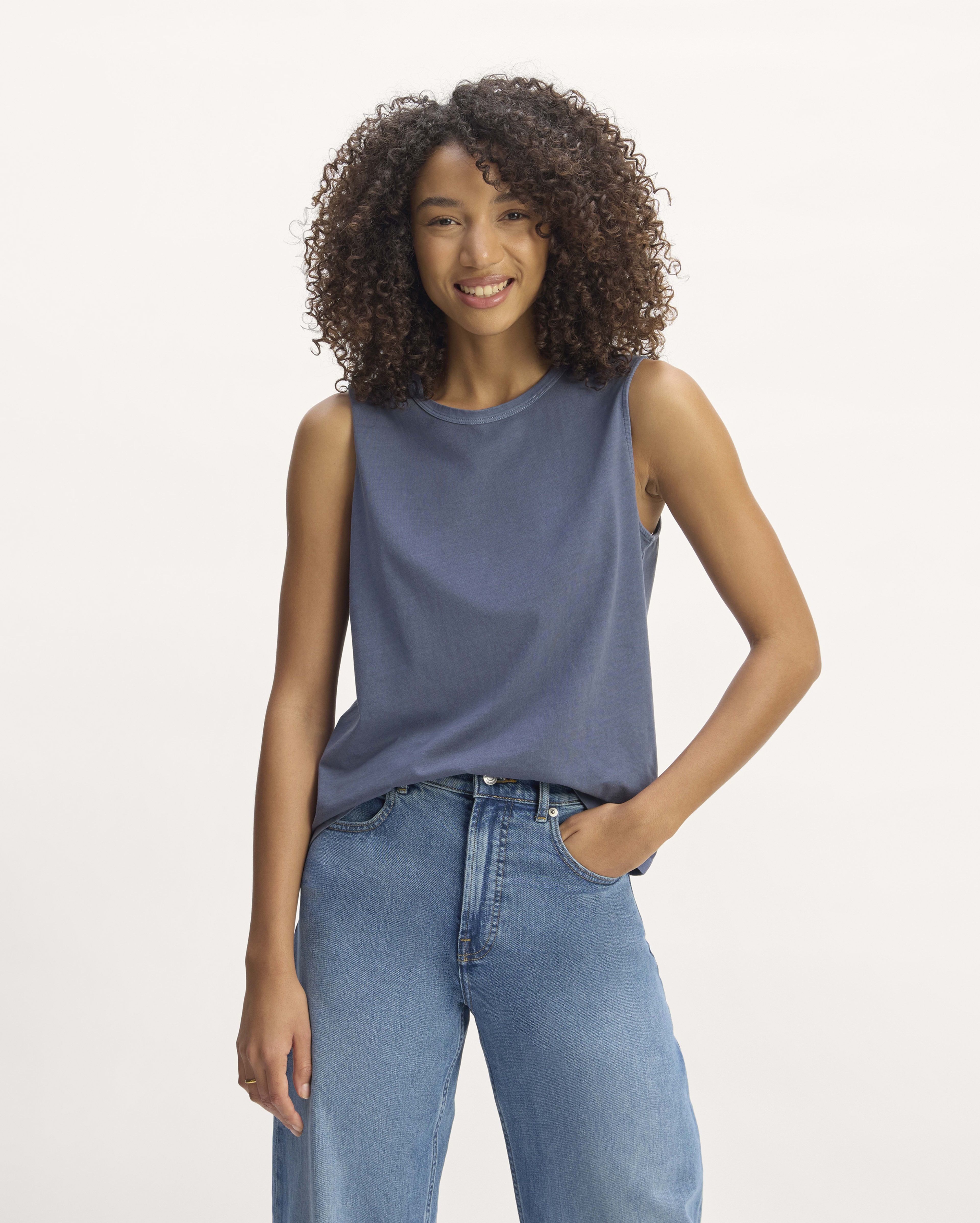 The Premium Weight Cropped Pocket Tank Canvas – Everlane