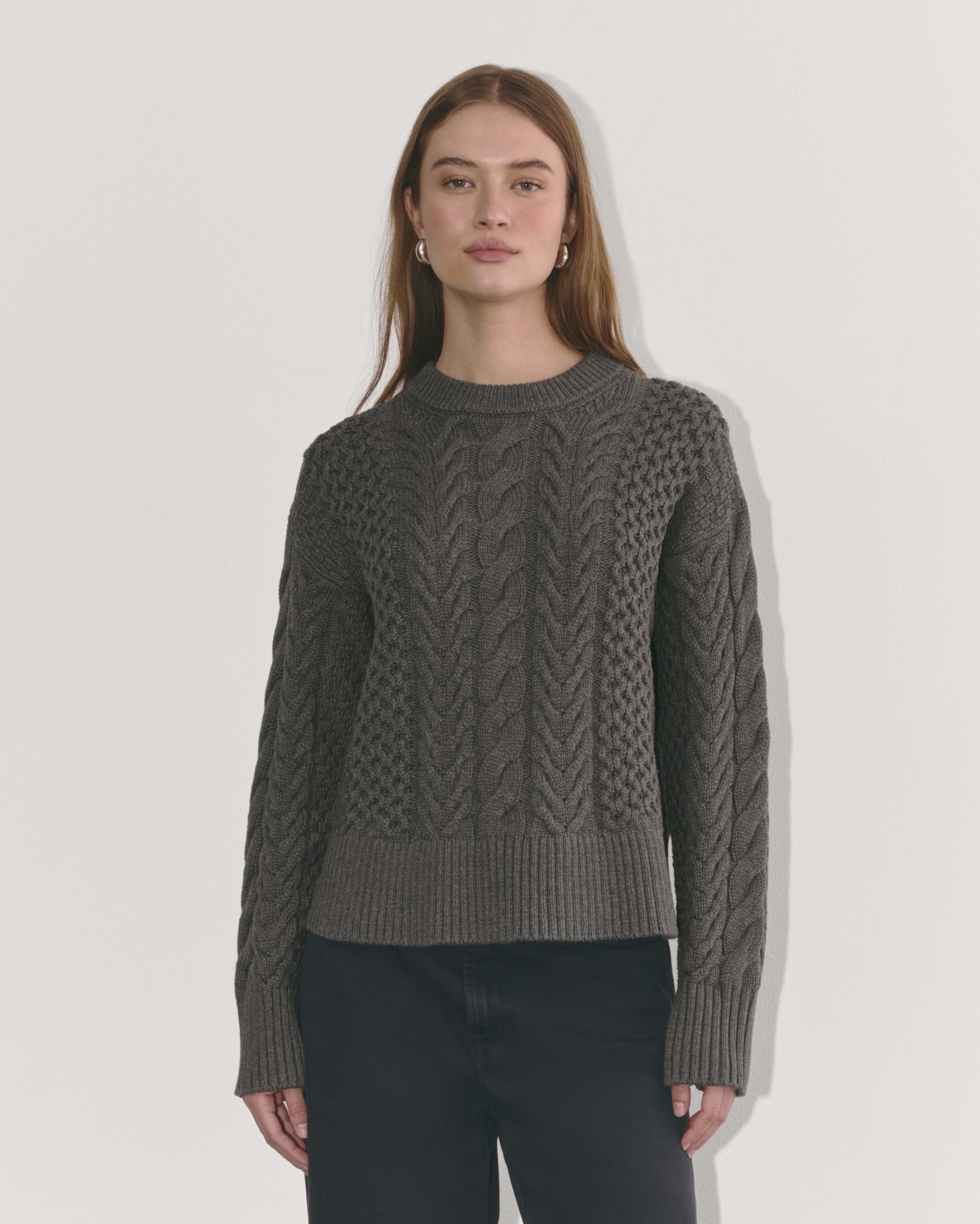 The Cable Sweater in Everyday Cotton