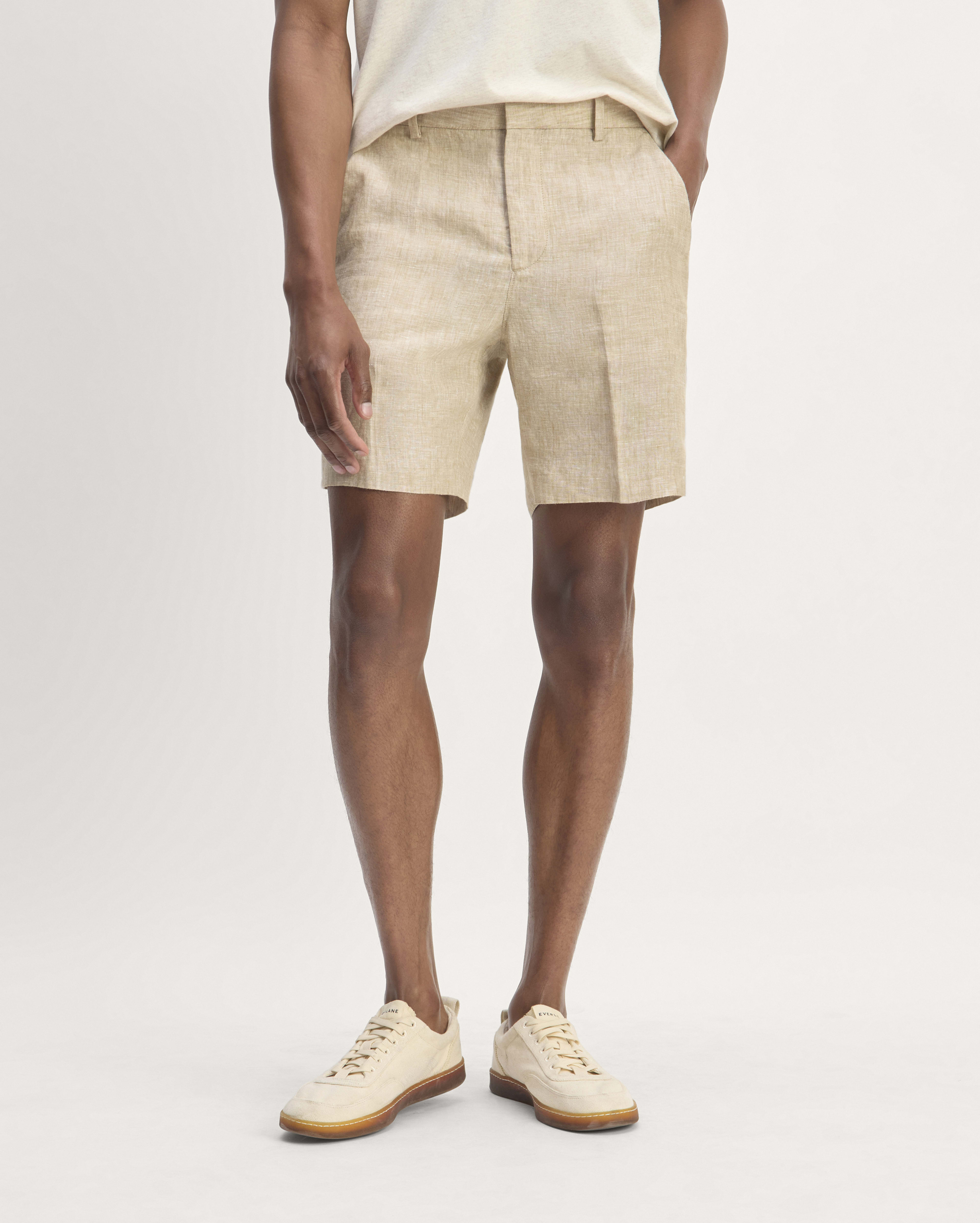 Image of The 7" Linen Trouser Short