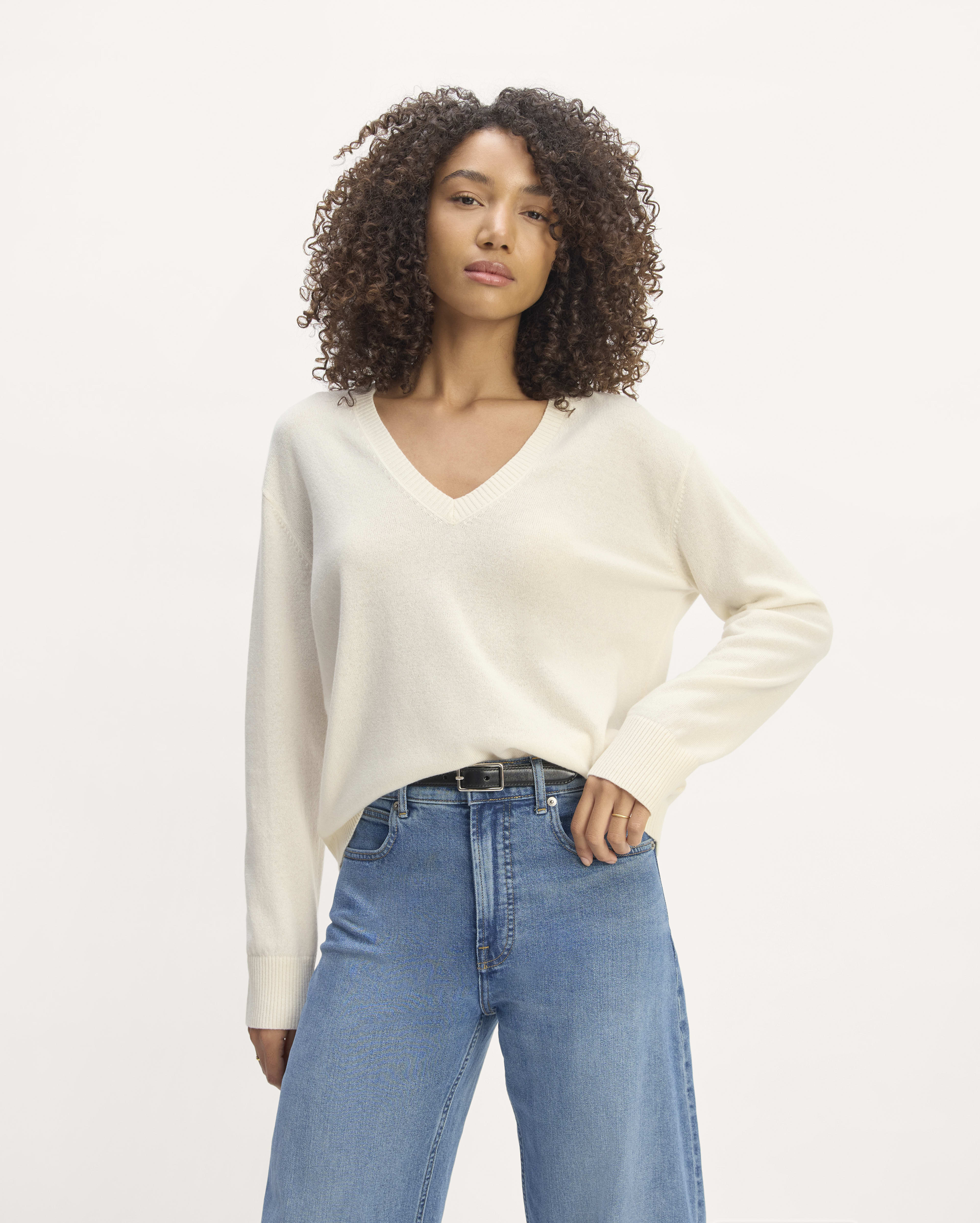 Image of The Cashmere Relaxed V-Neck