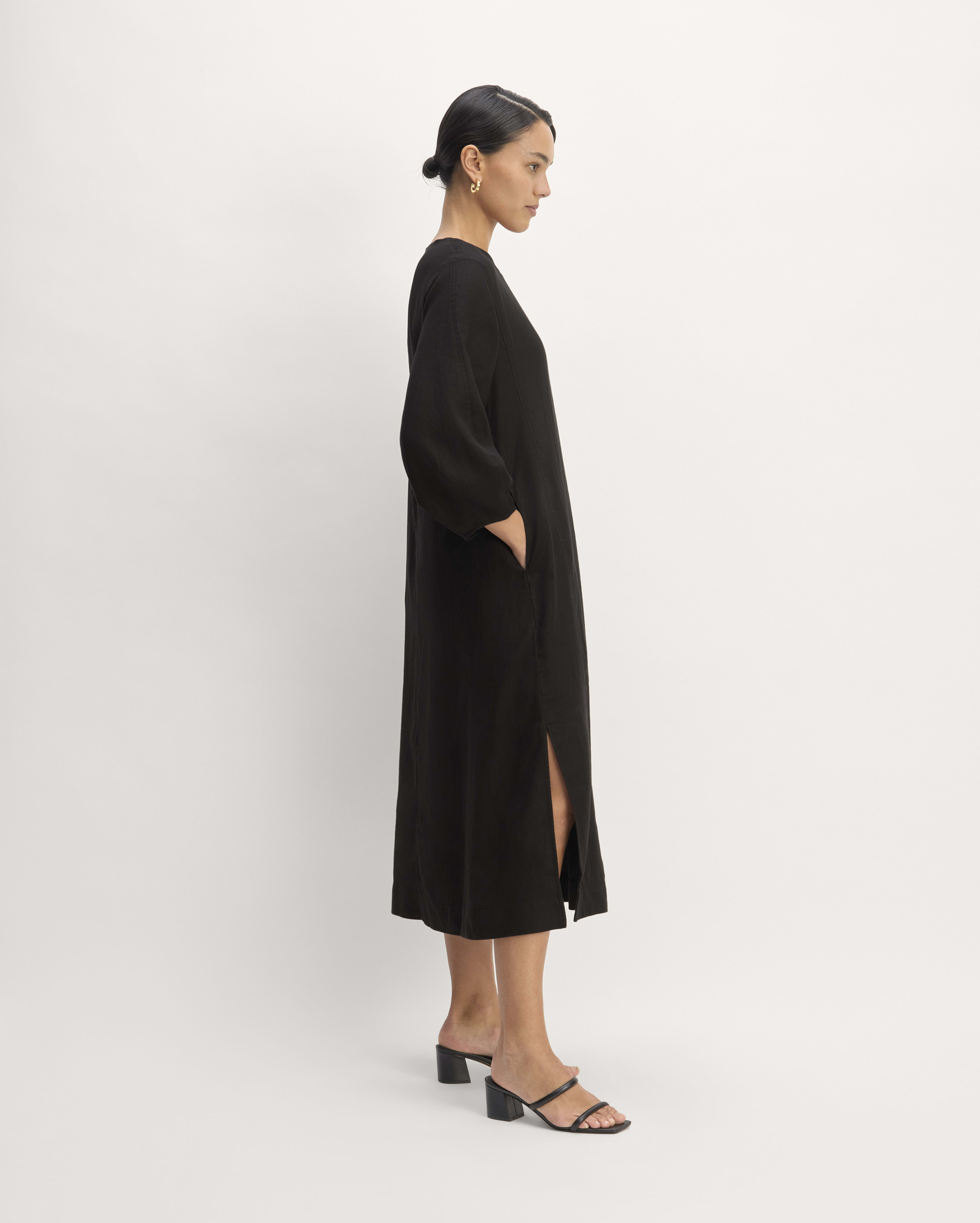 Image of The Linen A-Line Midi Dress