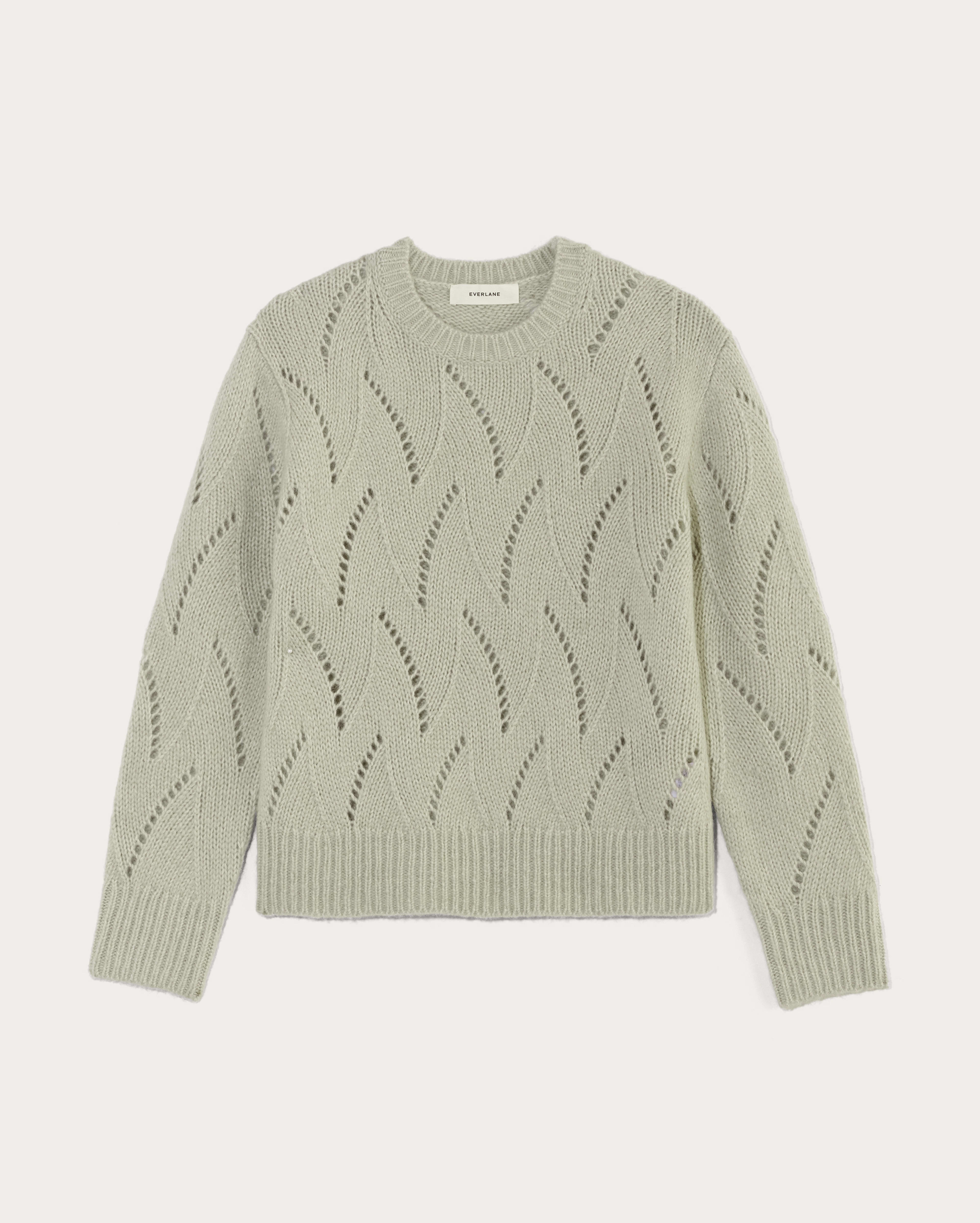 The Pointelle Sweater in Cloud