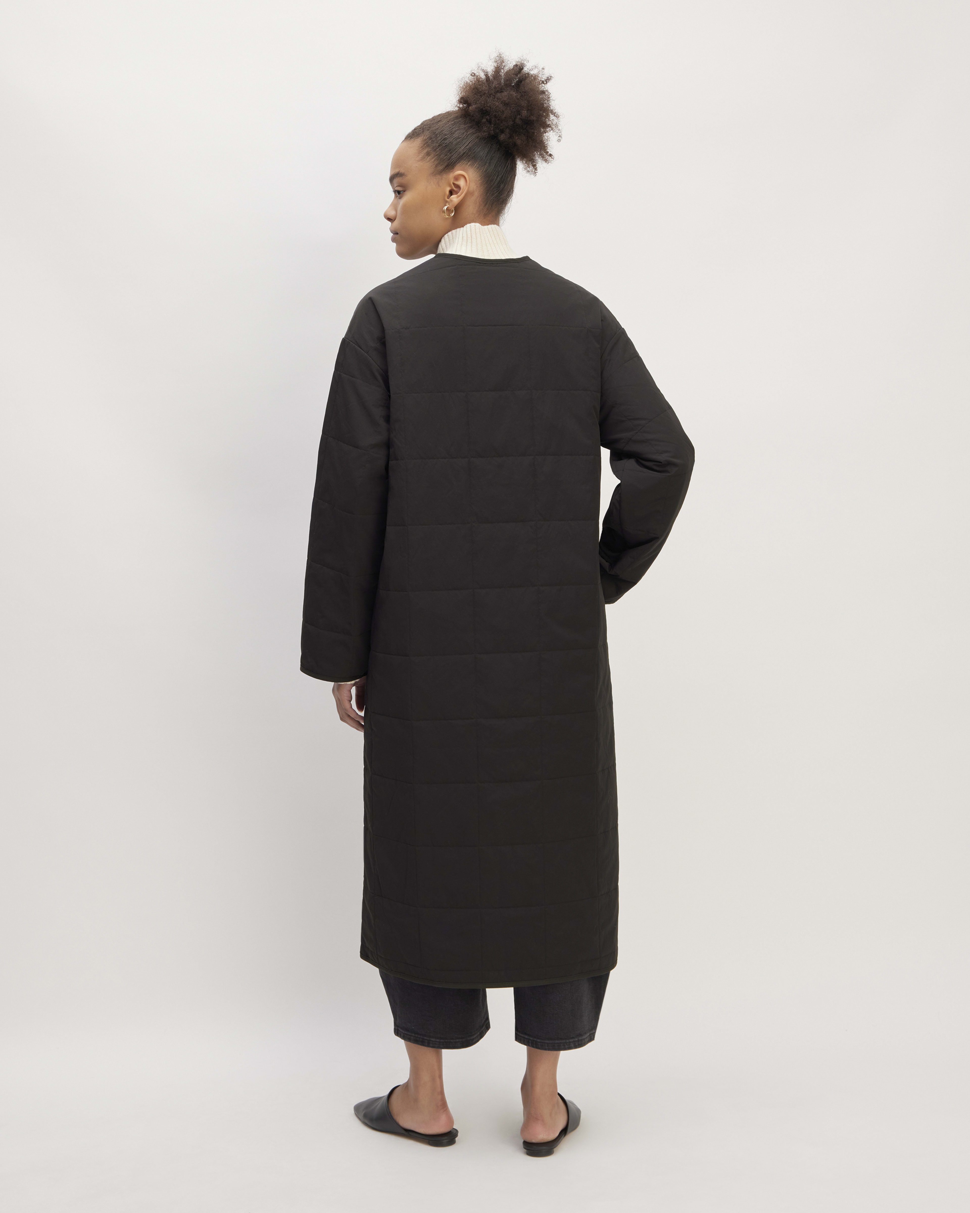 The ReNew Quilted Long Liner | Black – Everlane