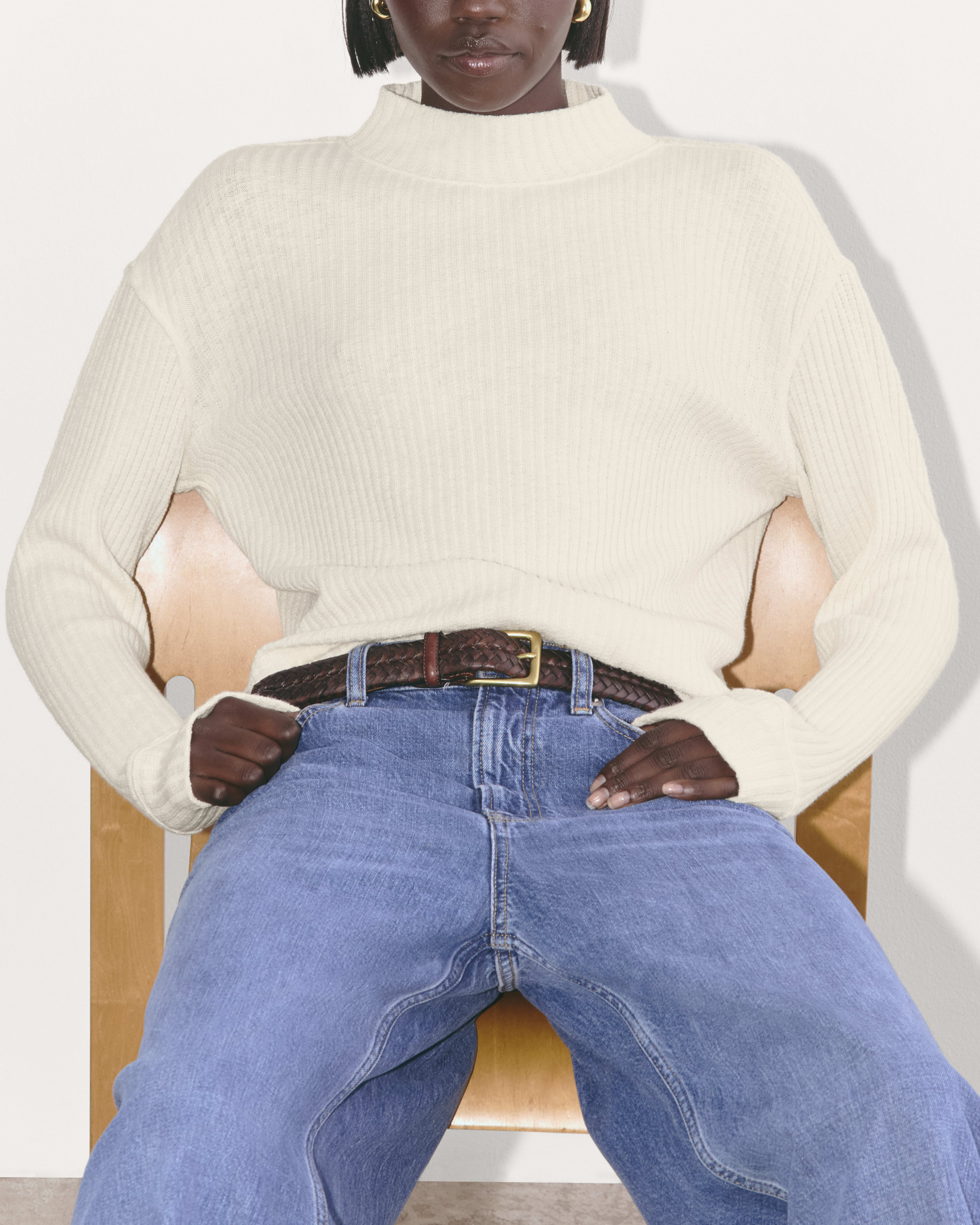 The Cozy Rib Funnel-Neck Bone – Everlane