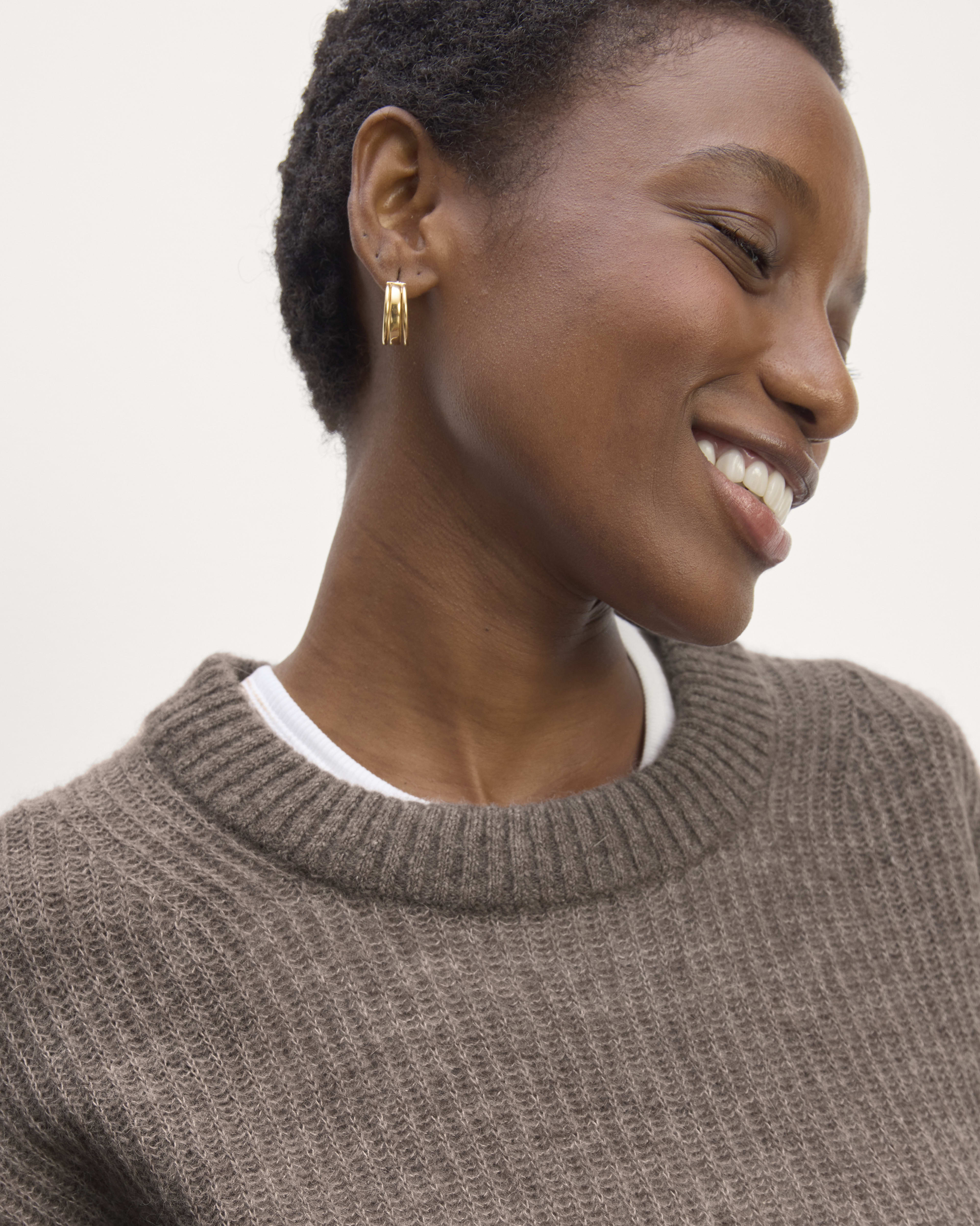 The Cocoon Crew in Alpaca | Taupe Melange – Everlane