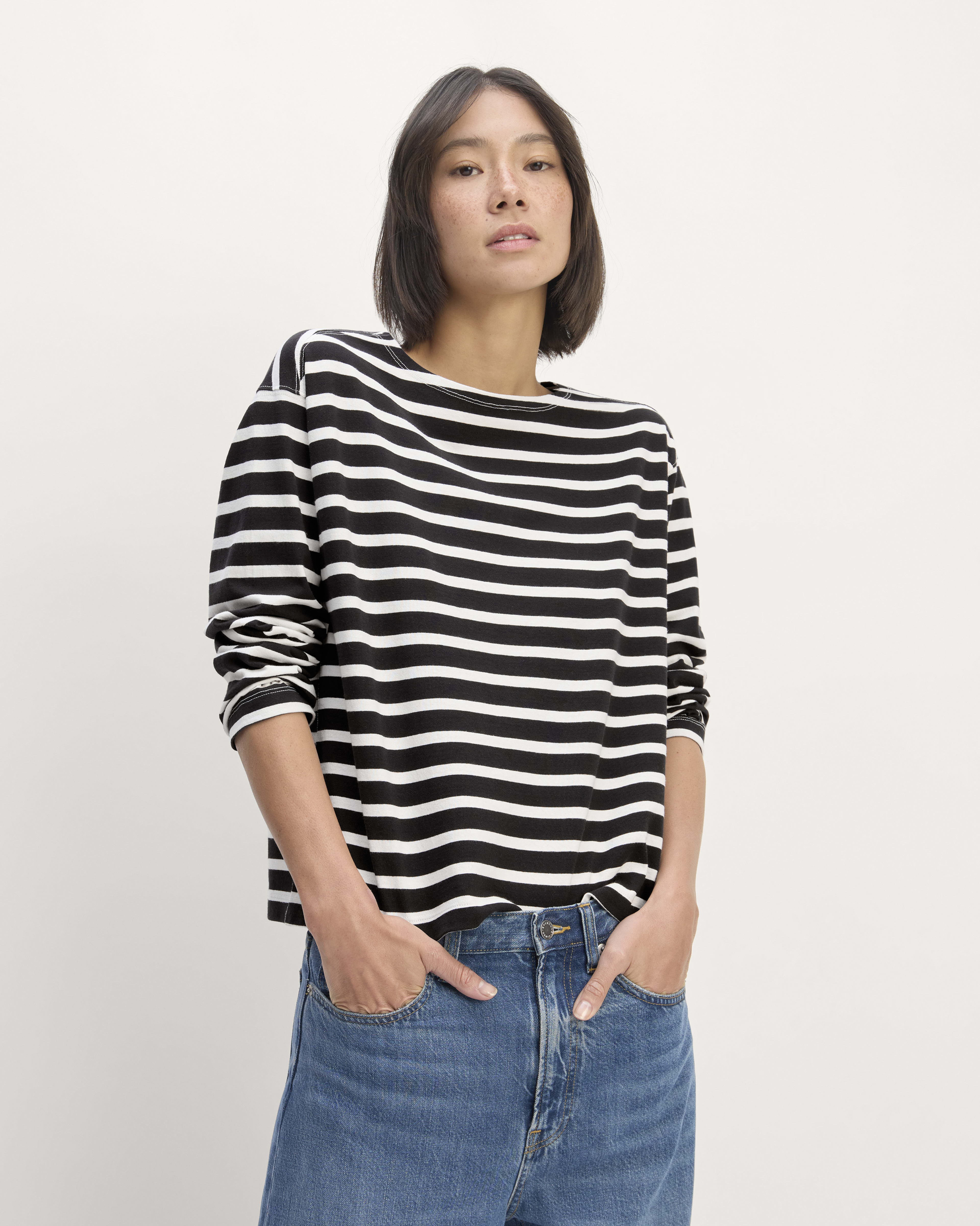 The Mariner Tee Black / Bone – Everlane