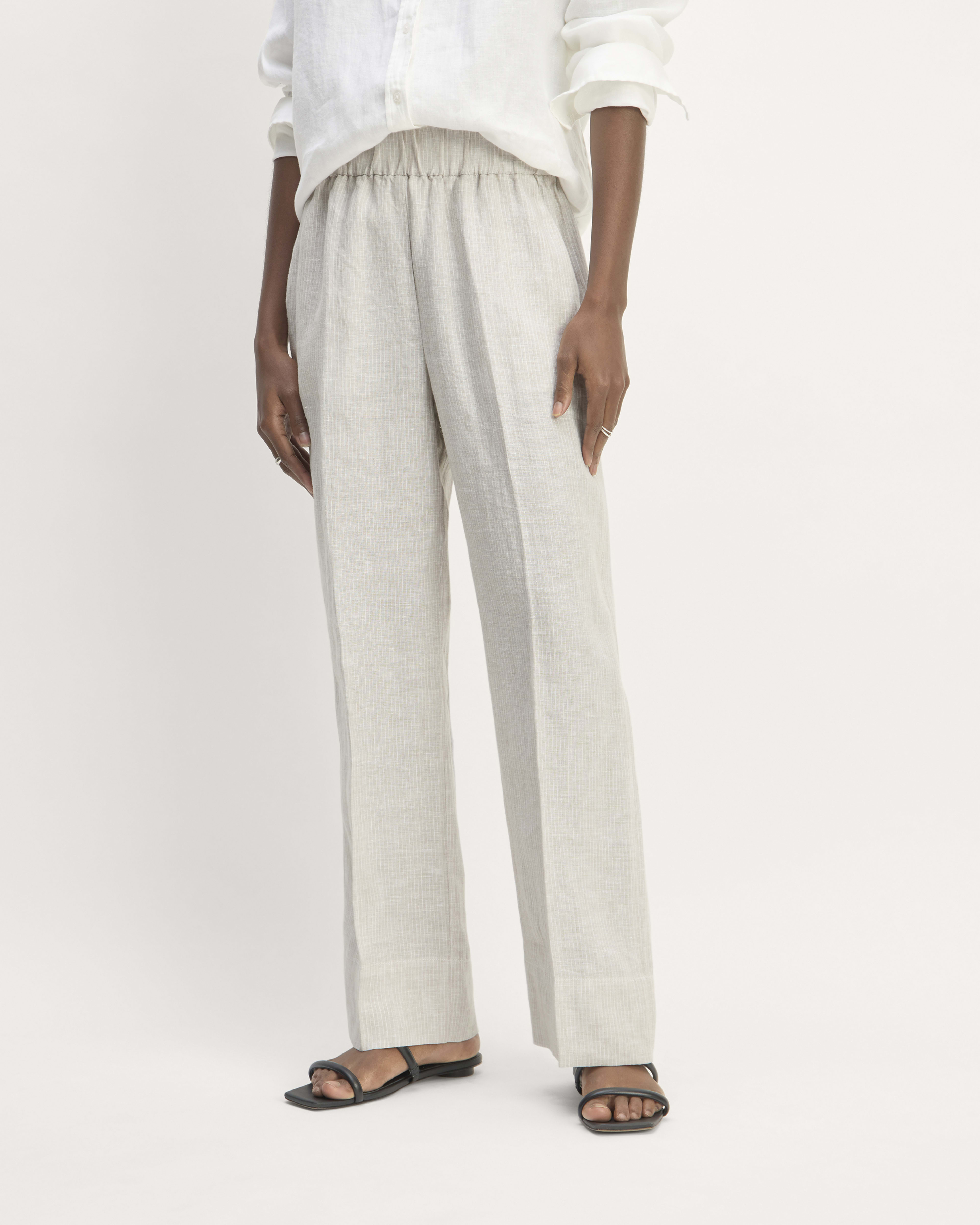 The Linen Easy Pant | Stone / White – Everlane
