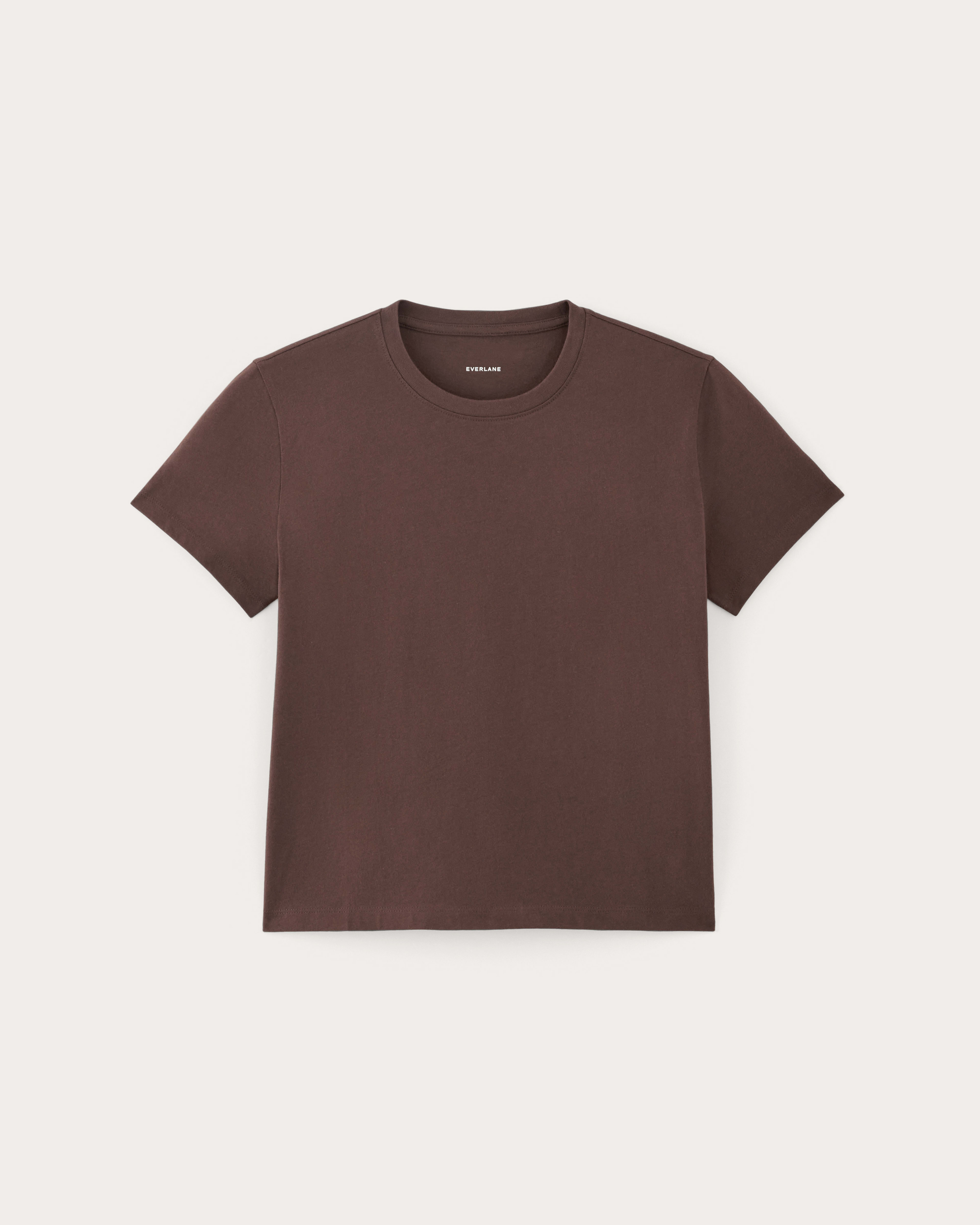 The Box-Cut Tee in Essential Cotton | Dark Mahogany | No Pocket – Everlane
