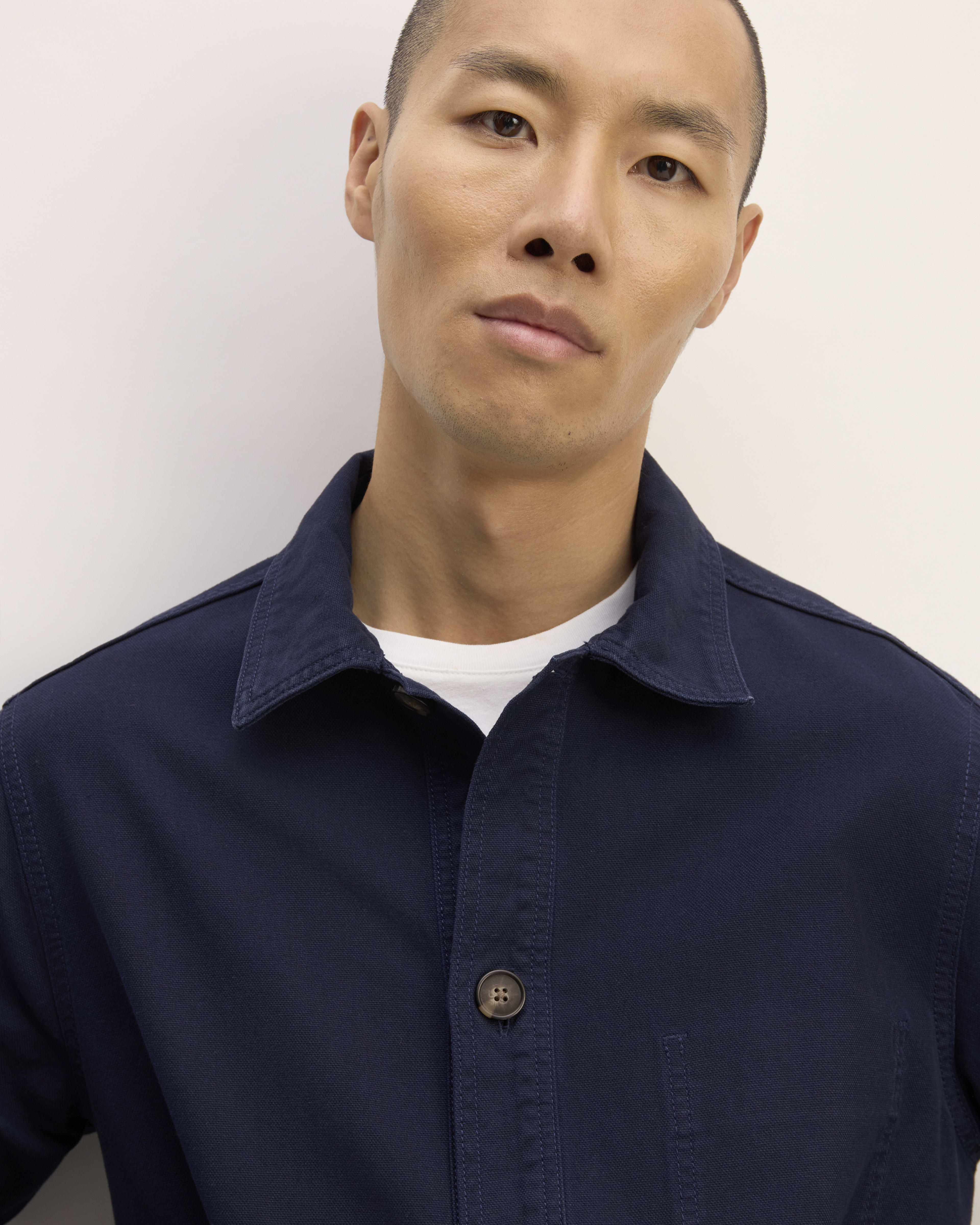 The Organic Cotton Chore Jacket Navy – Everlane