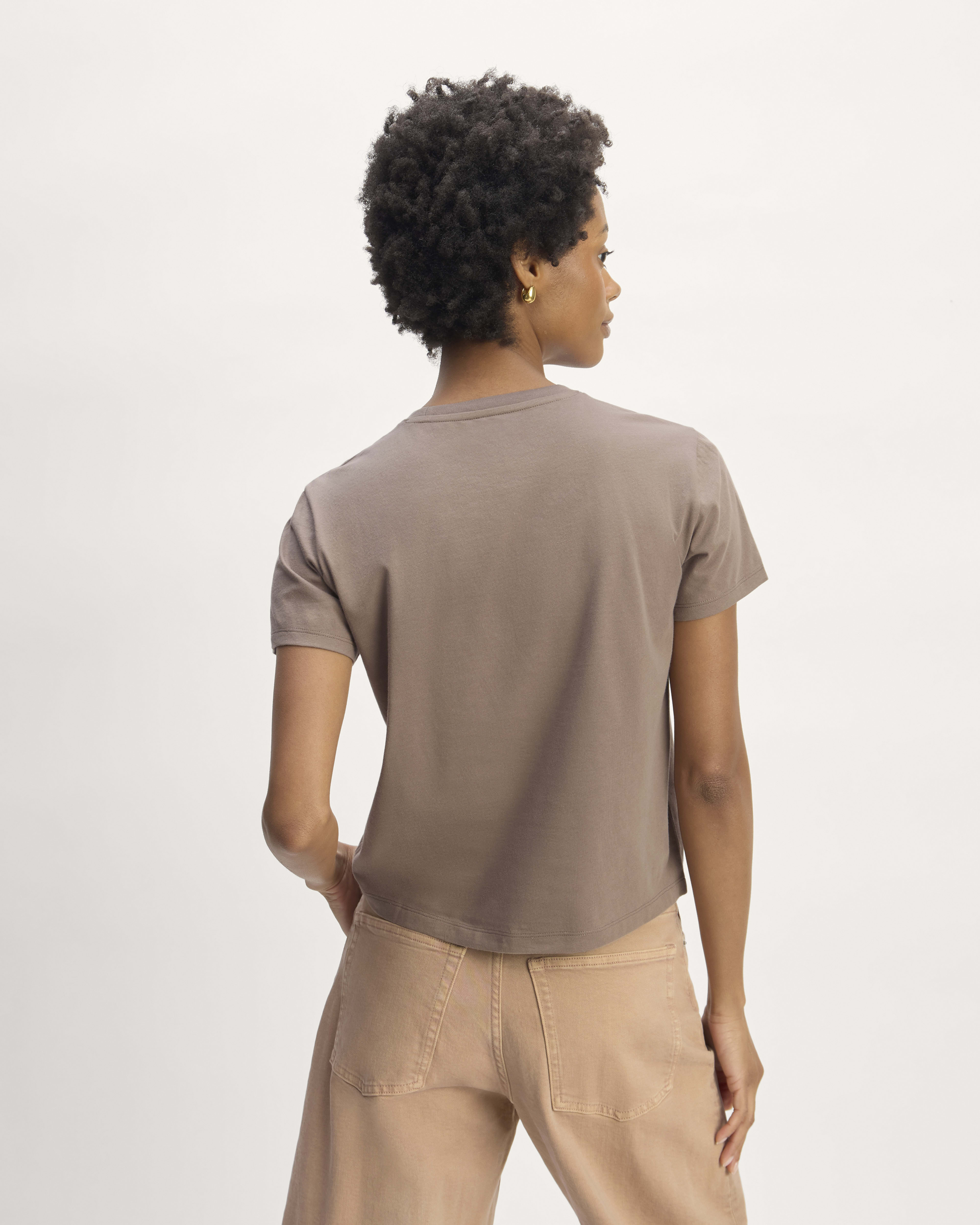 The Box-Cut Tee in Essential Cotton | Clay | No Pocket – Everlane