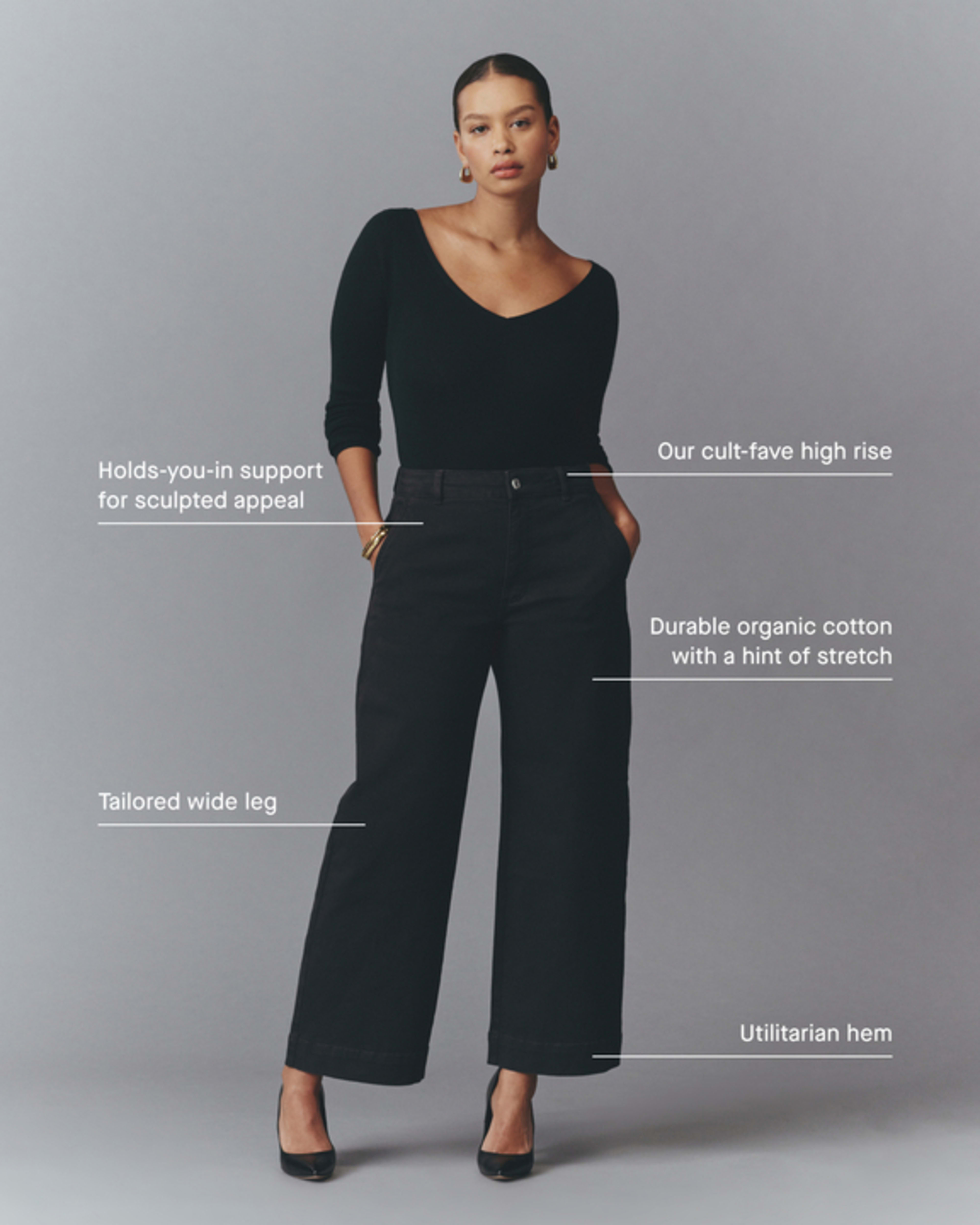 The Utility Wide-Leg Pant | Black – Everlane
