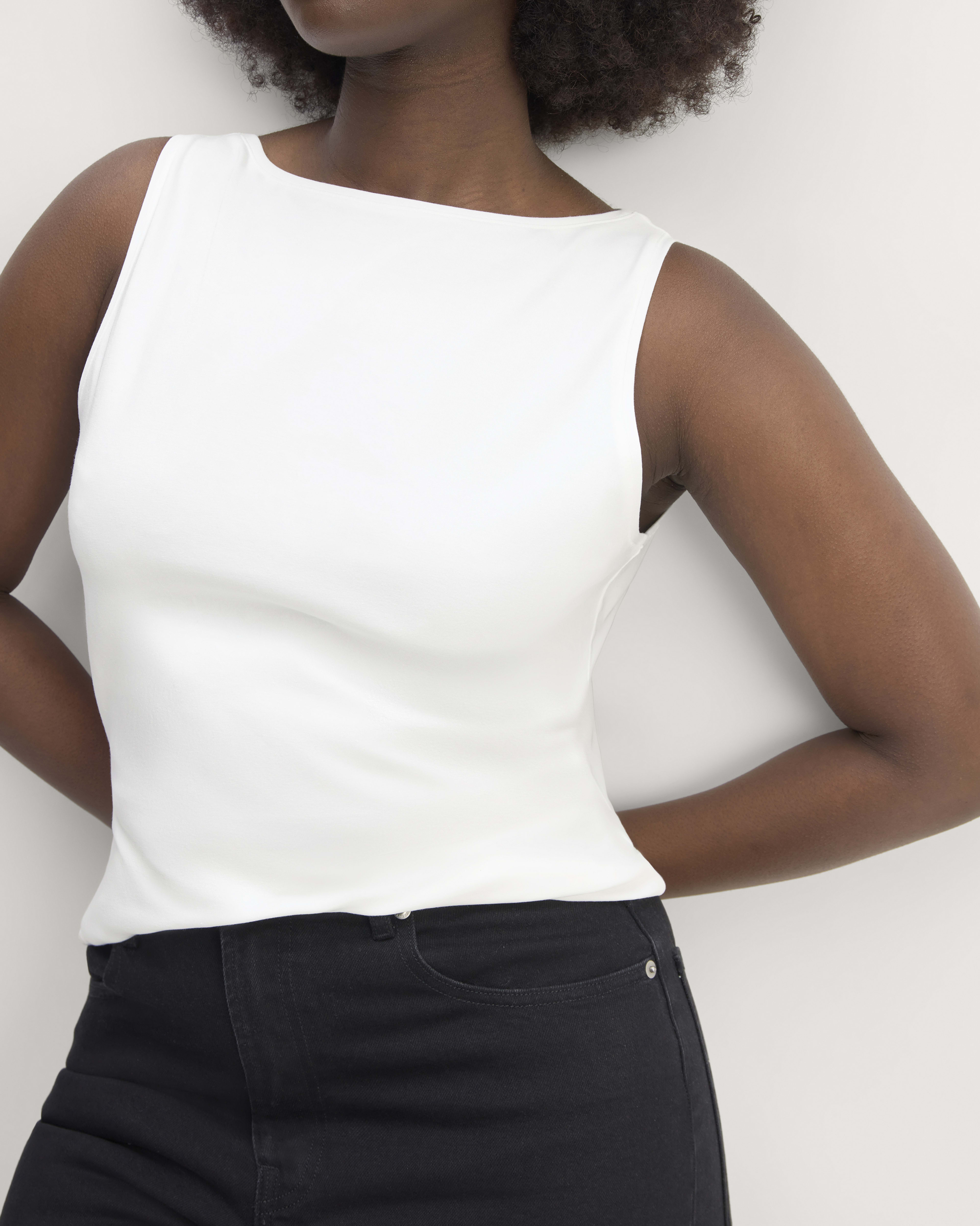 The Form Boatneck Tank White – Everlane