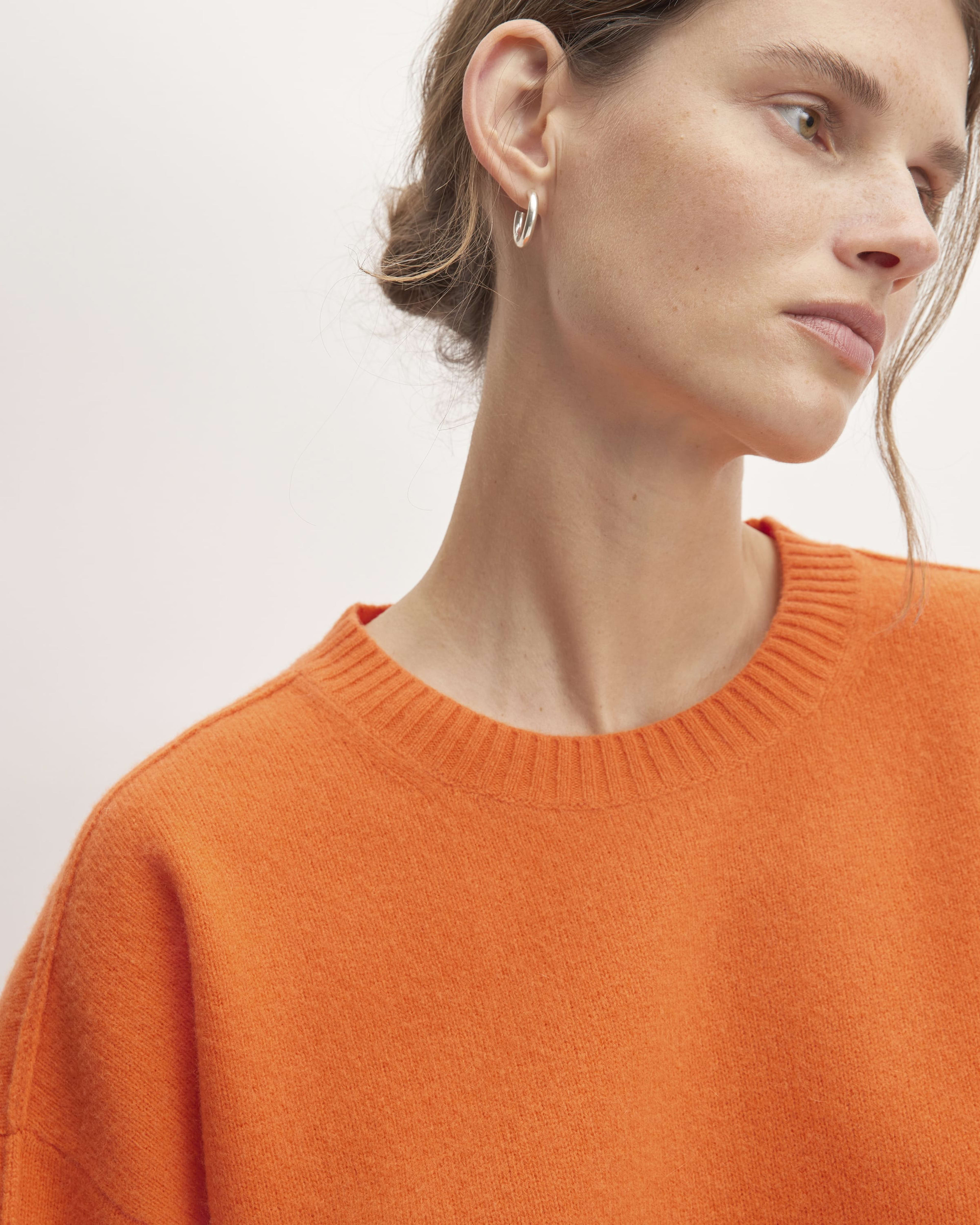 The Good Merino Wool Crewneck Sweater Orange – Everlane
