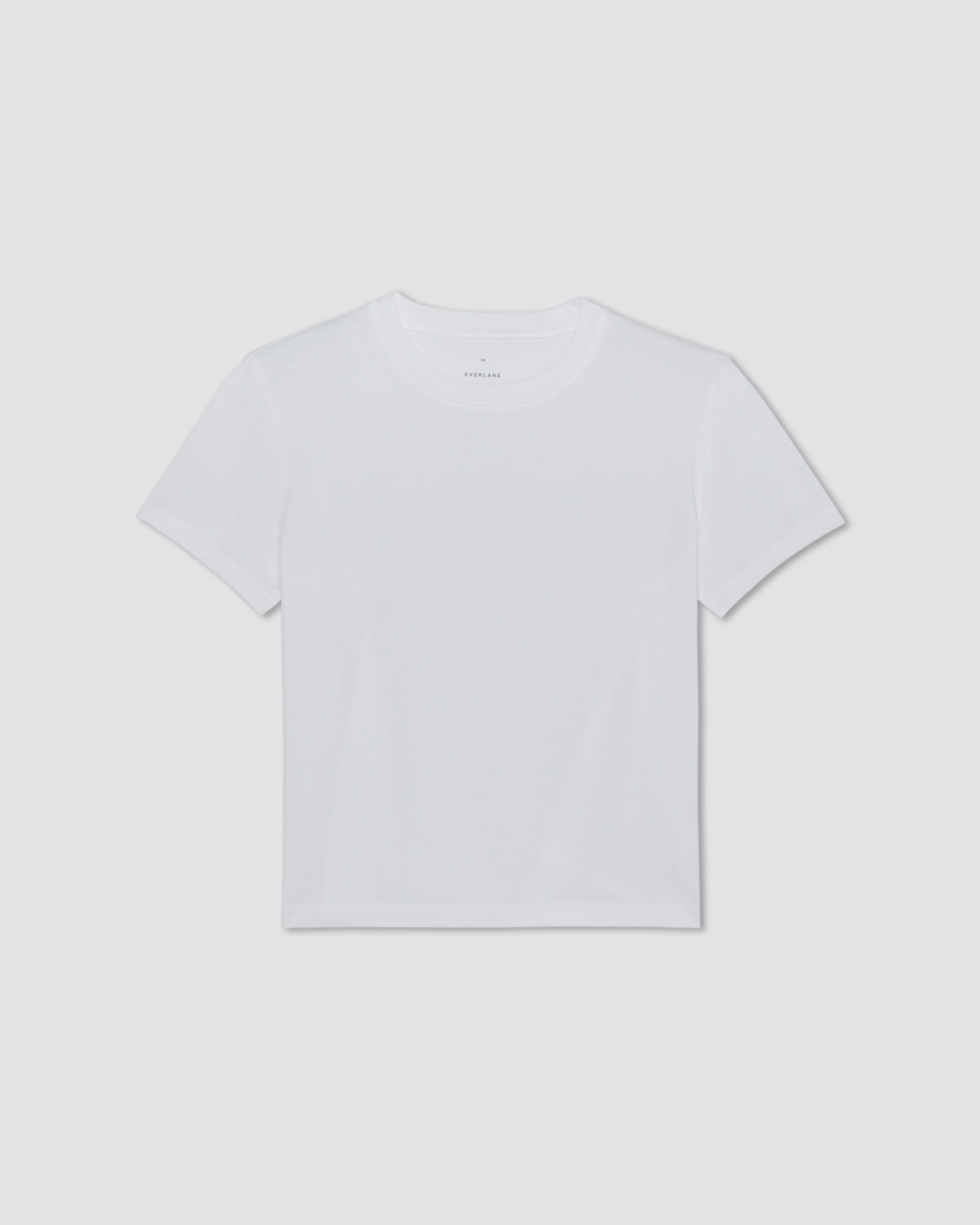 The Box-Cut Tee in Essential Cotton | White | No Pocket – Everlane
