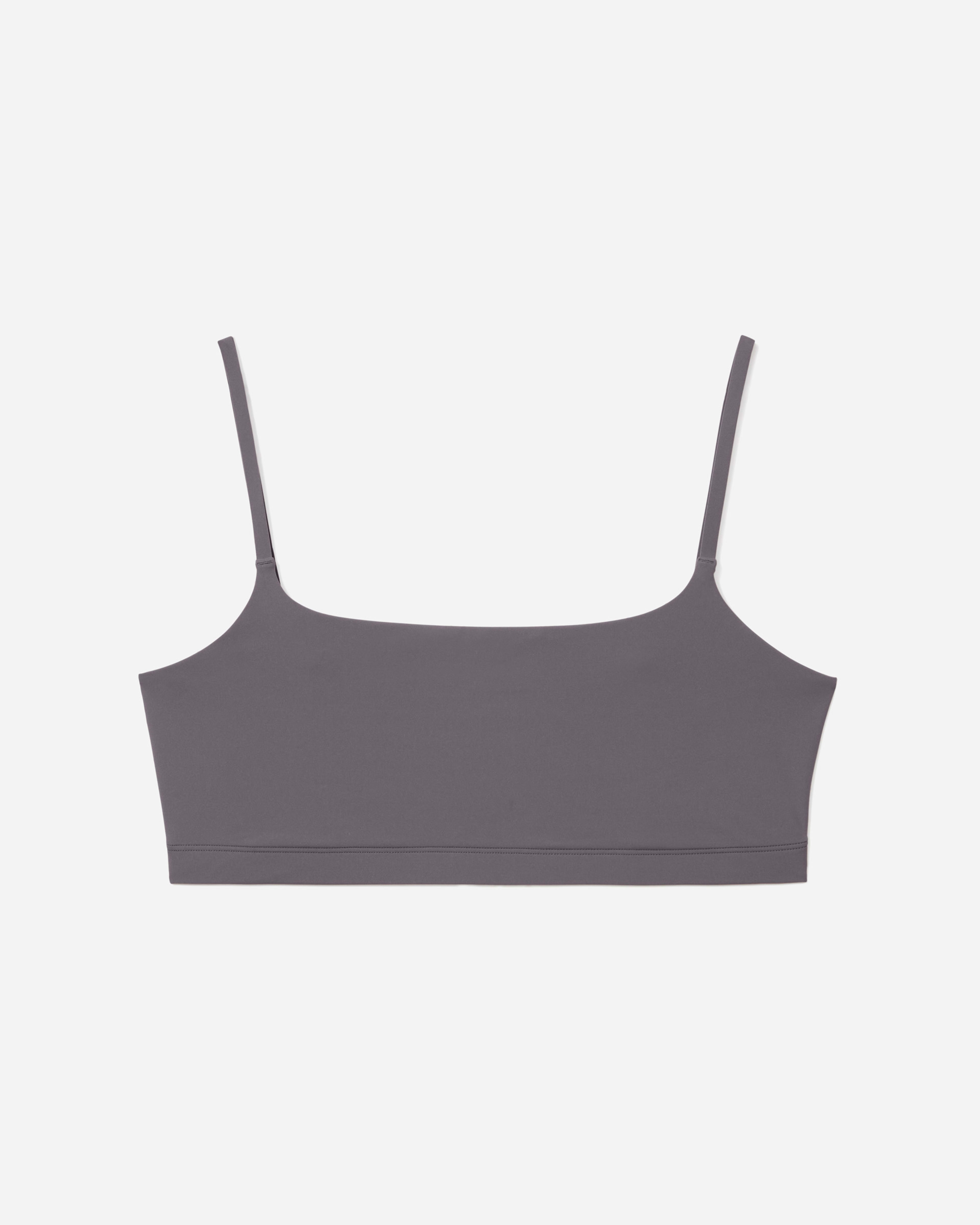 The Invisible Square-Neck Bralette | Plum Grey – Everlane