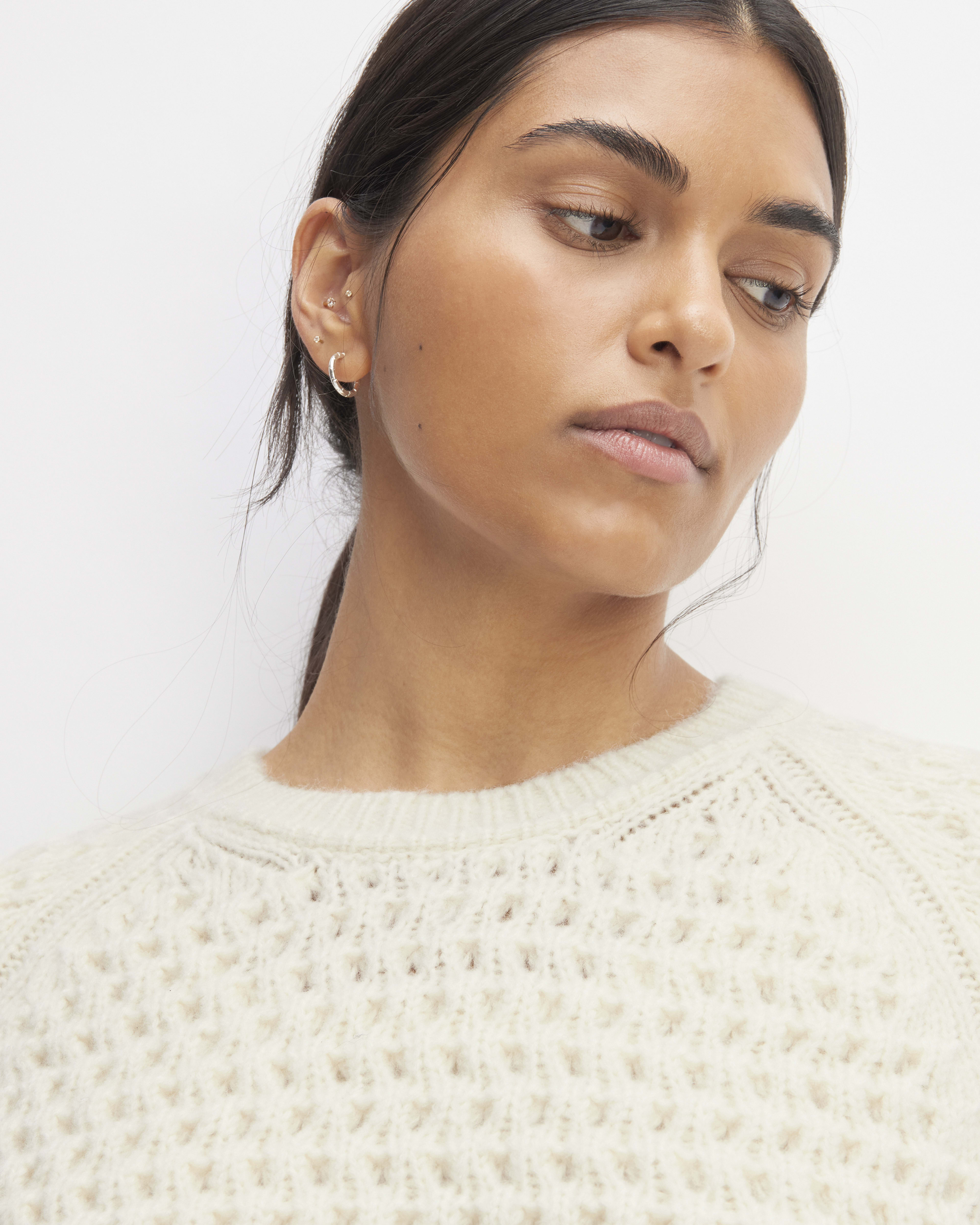 The Cloud Oversized Textured Crew | Bone – Everlane