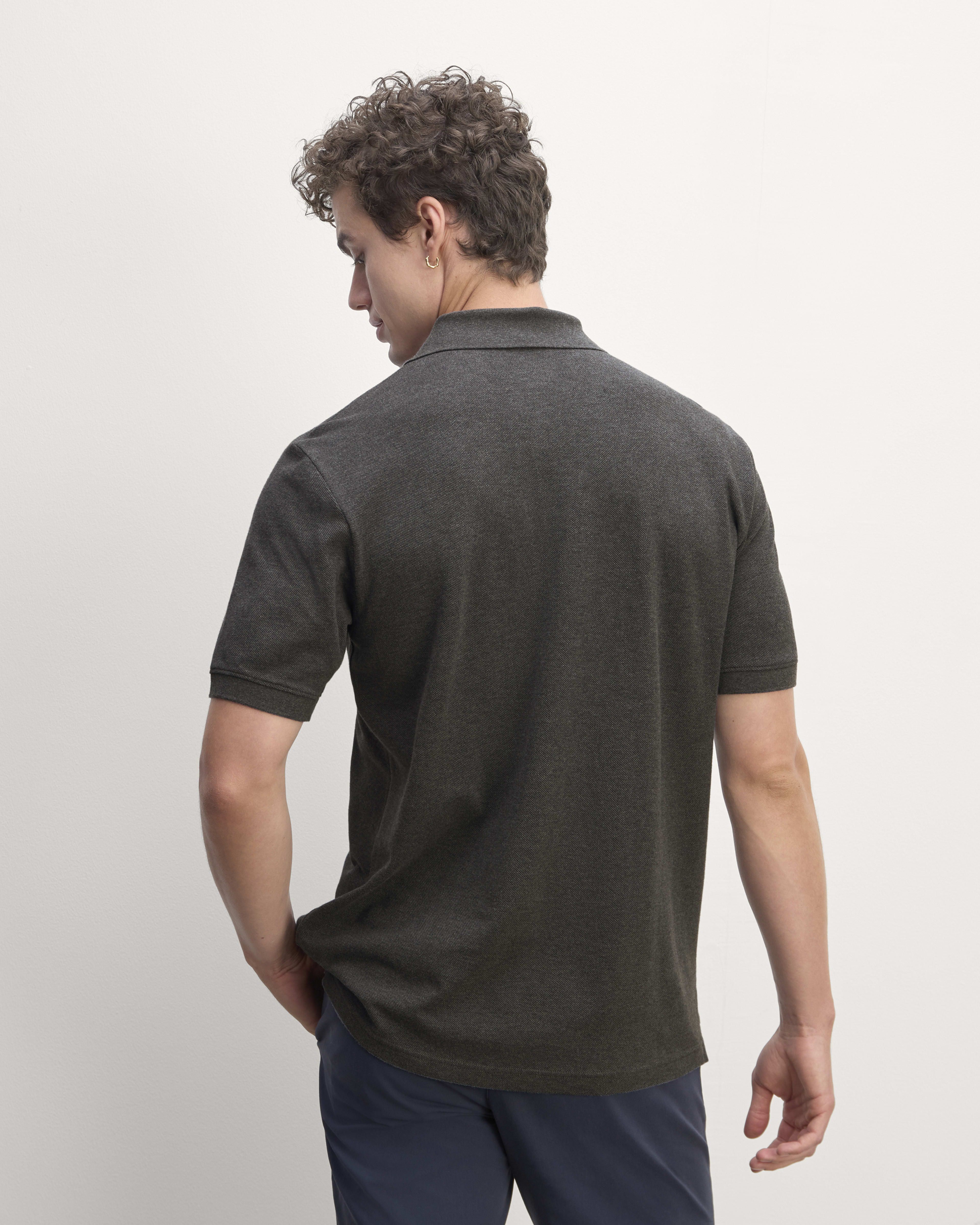The Pique Polo | Heathered Graphite – Everlane