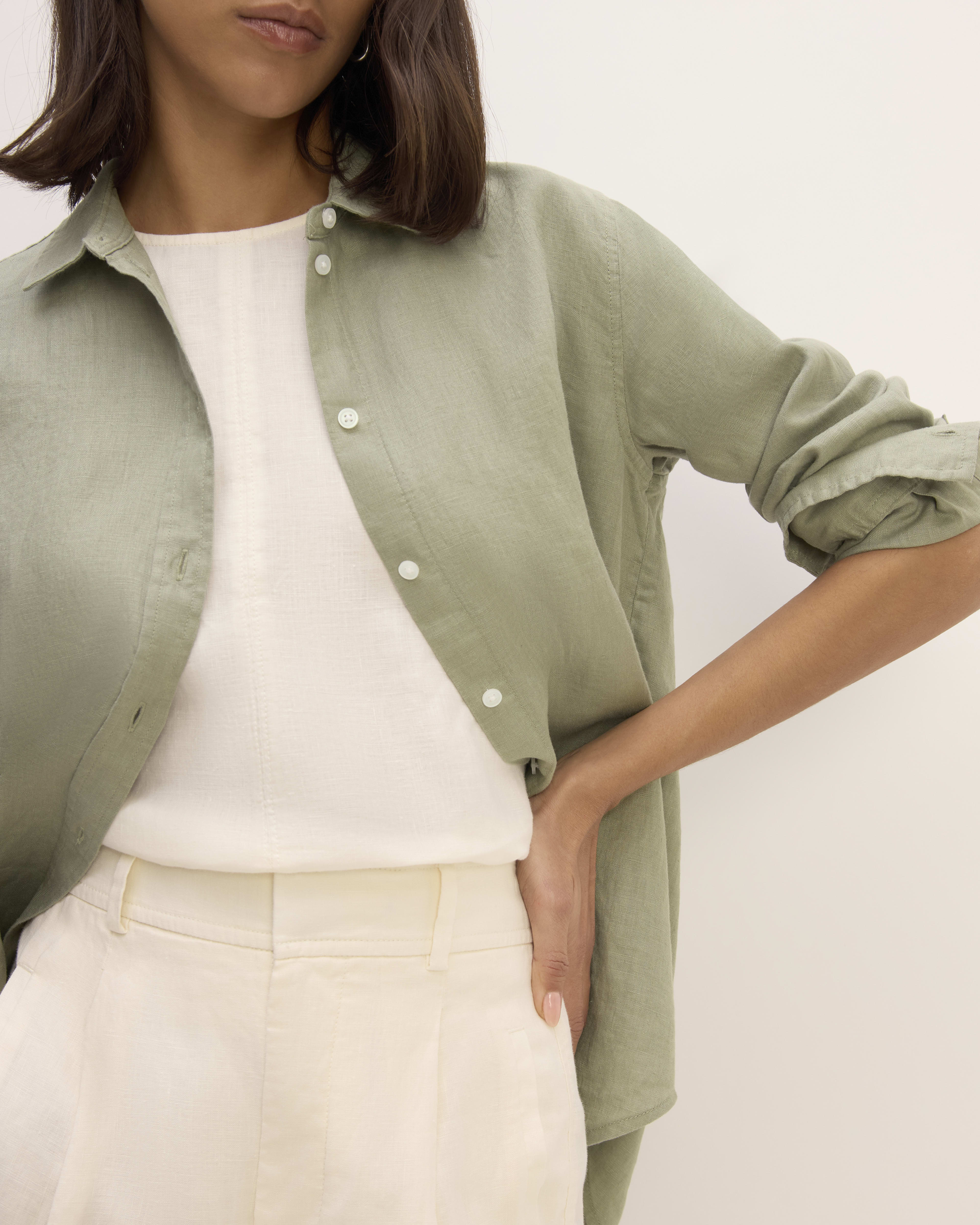 The Must-Have Shirt in Linen | Sage Green – Everlane