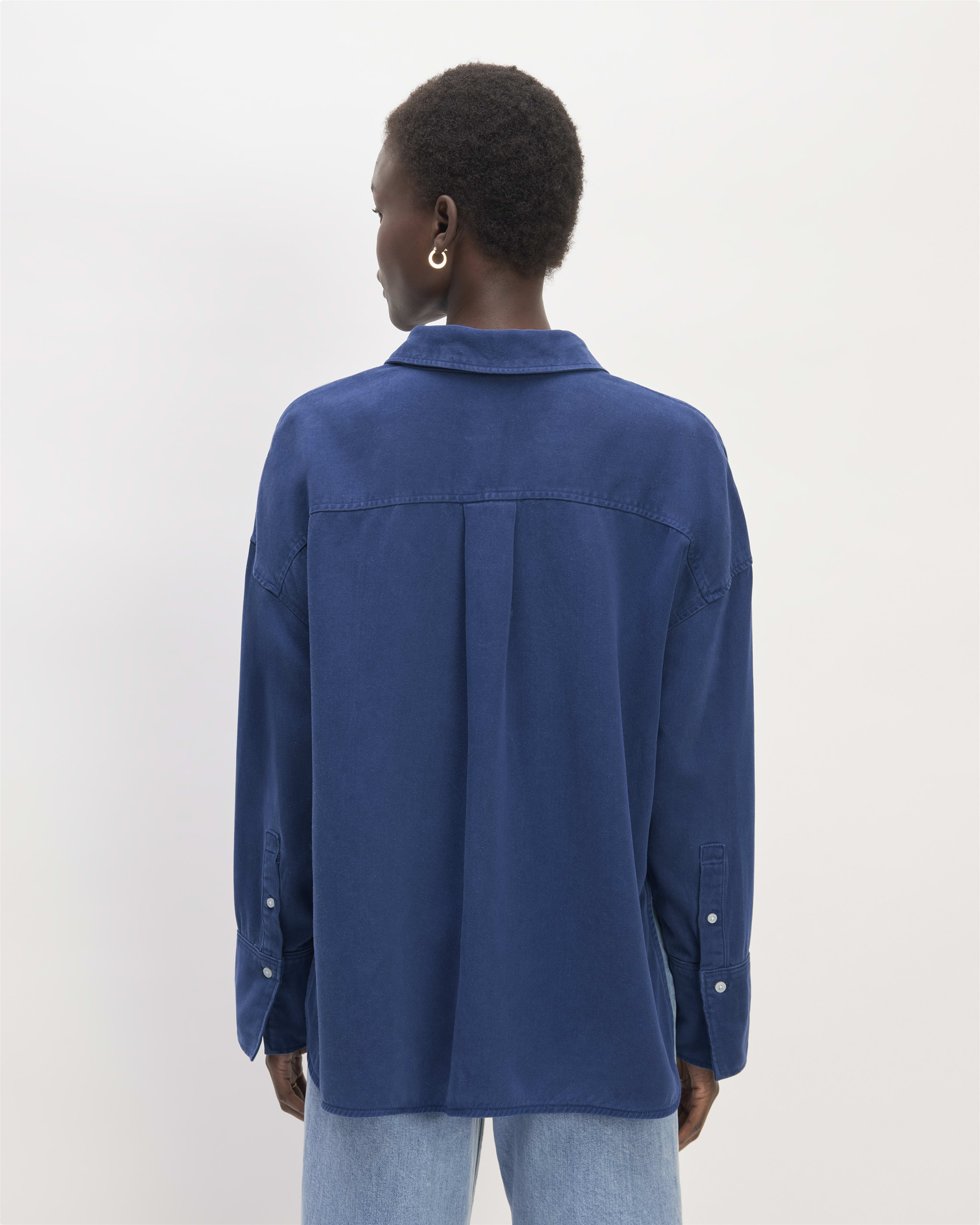 The Boxy Overshirt in Buttersoft | Bellwether Blue – Everlane